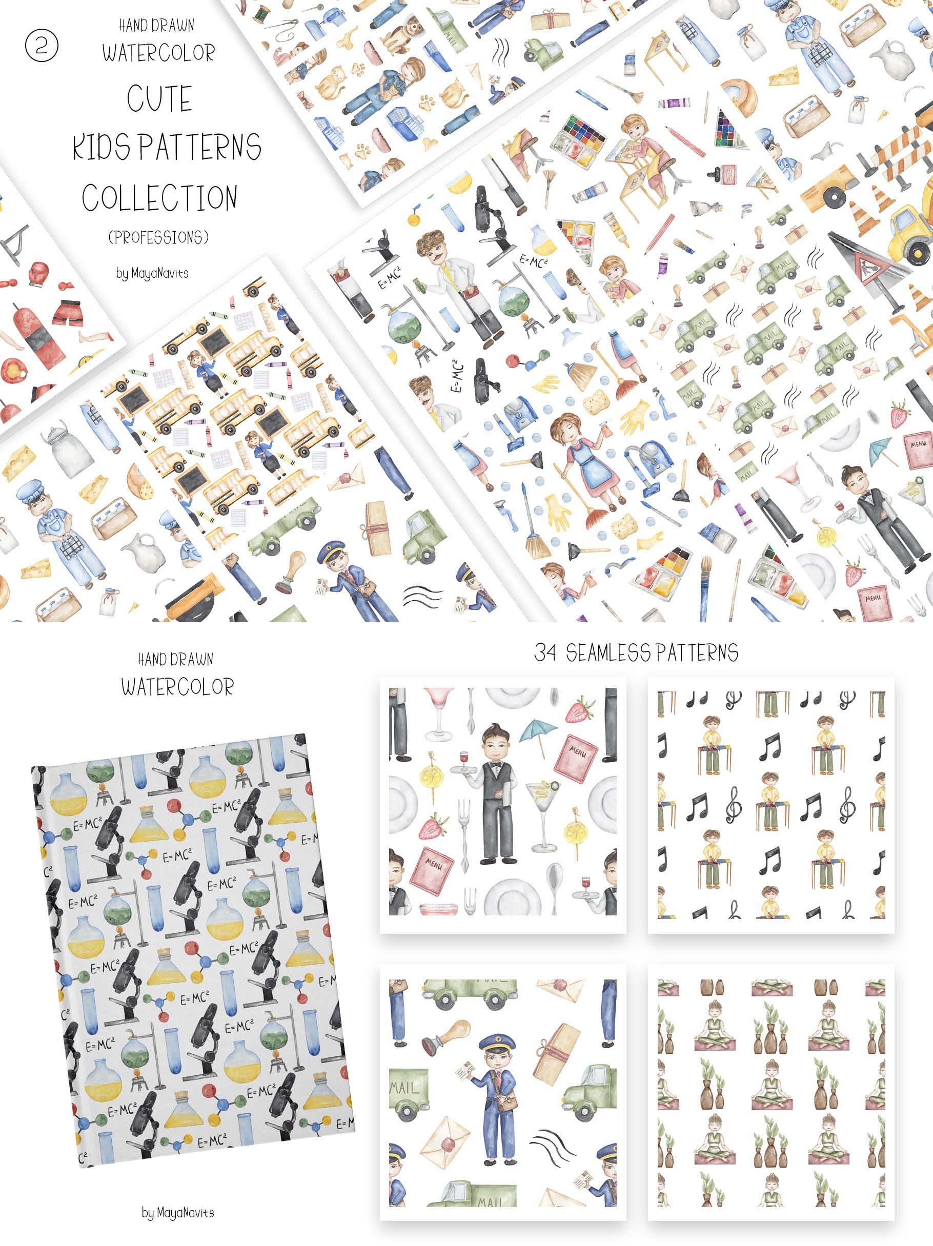 Cute Kids Patterns Collection 2 BUNDLE