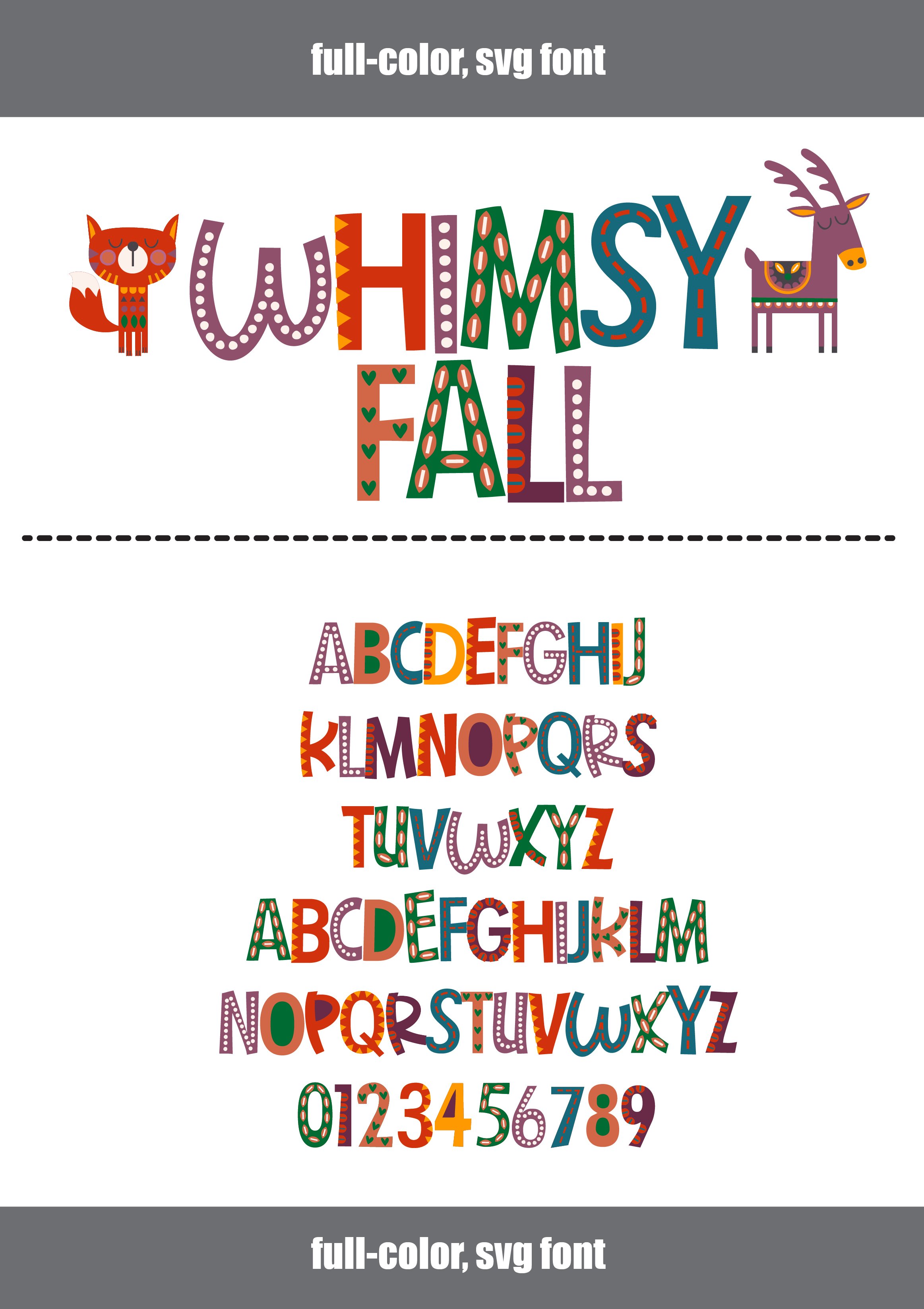Autumn Themed Full Color SVG Font
