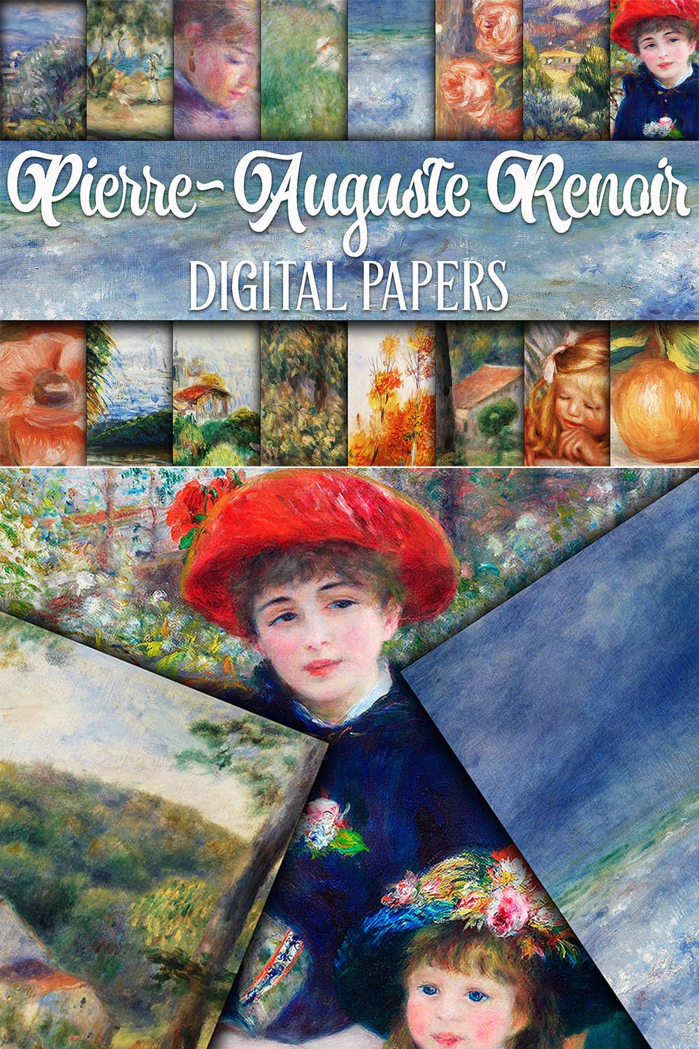 Renoir Paintings Digital Papers