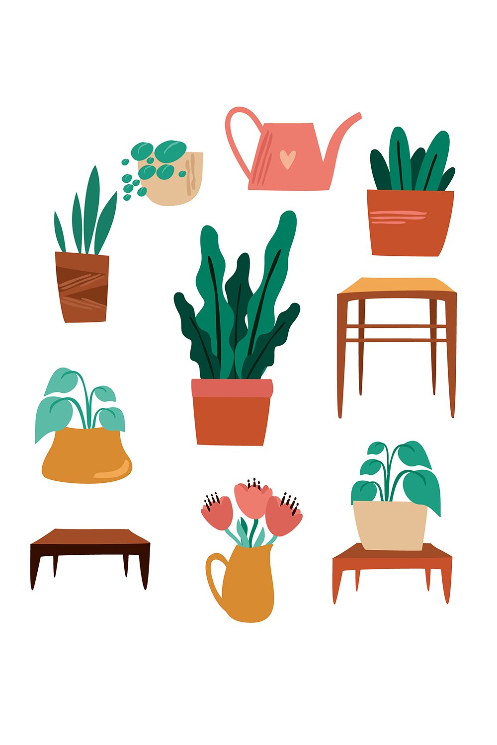 House plant clipart PNG. Boho plants (2140497)