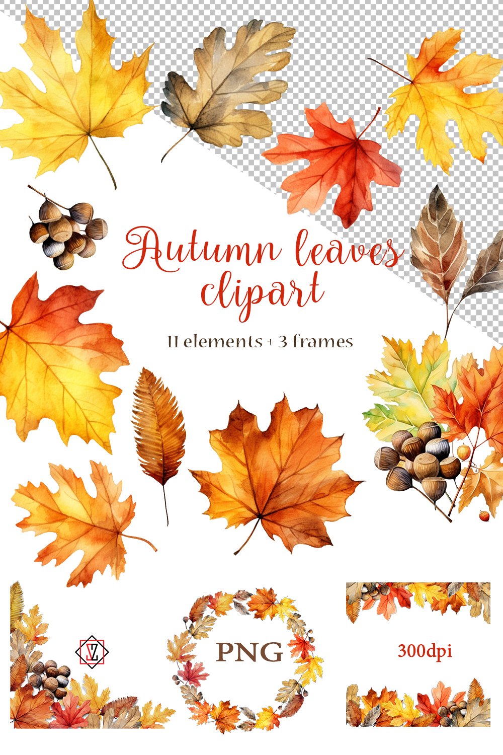 Autumn leaves clipart