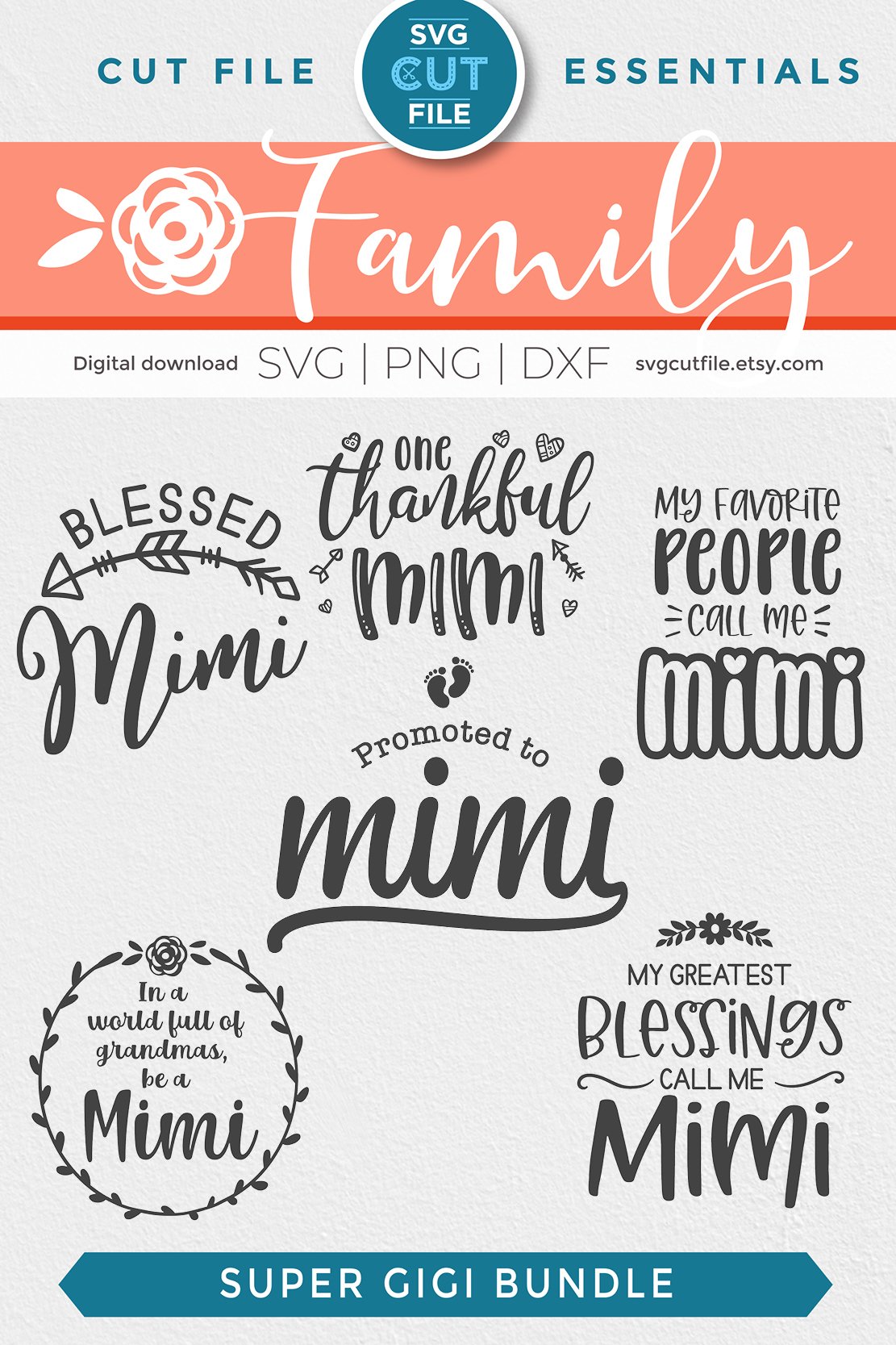 Mimi svg bundle - a grandma mimi svg bundle for crafters