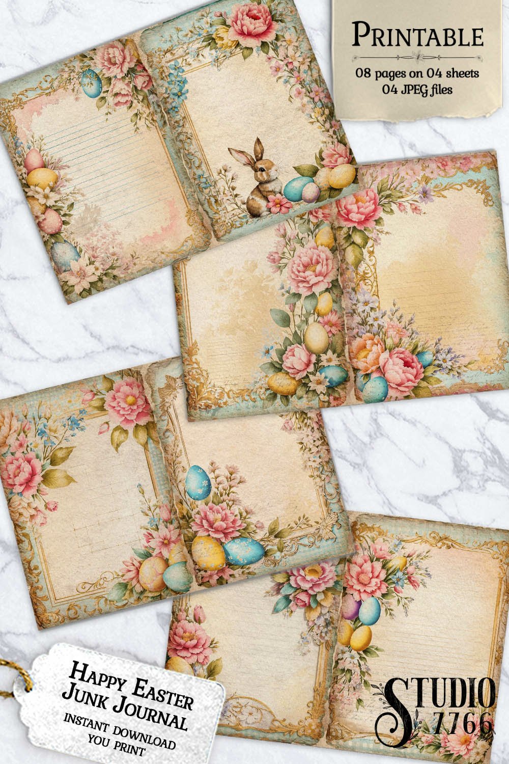 Happy Easter Junk Journal Pages