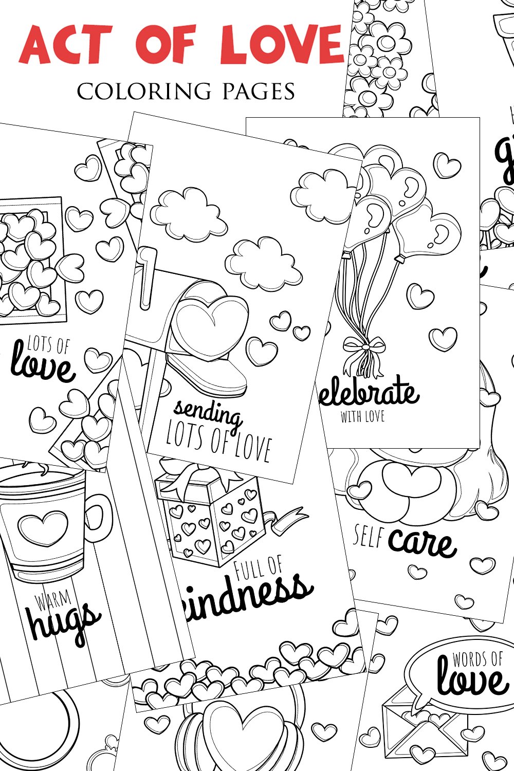 Act of Love Valentine Day Activity Coloring Kids Adult Set