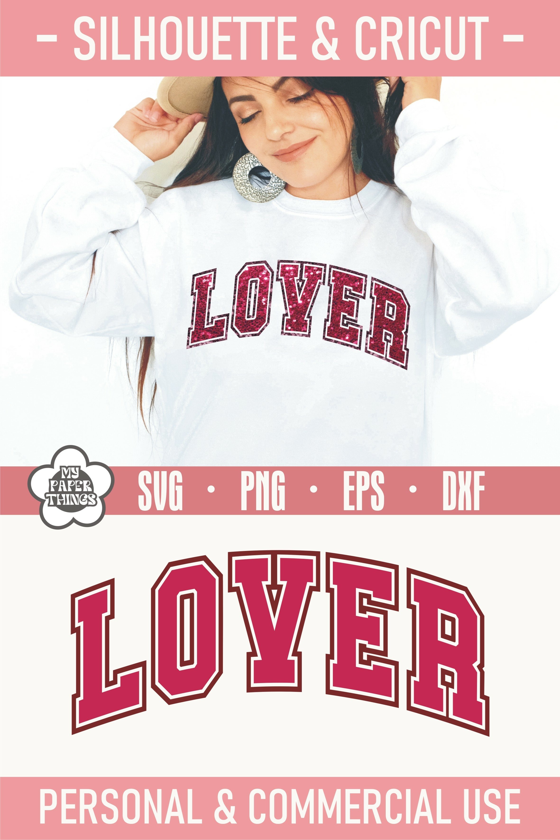 Sequin Valentine Lover Png and Svg Designs