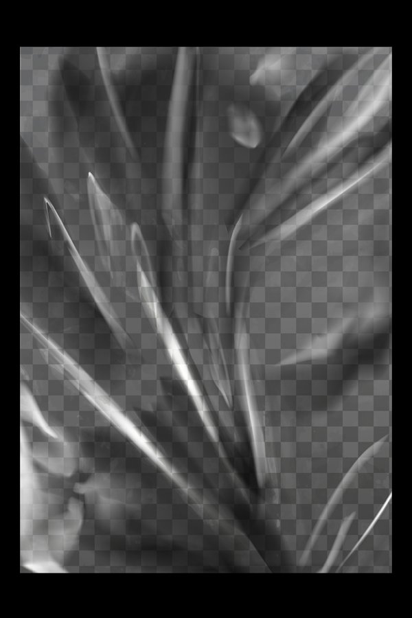 Plastic wrap. Crumpled and stretched polyethylene film for p