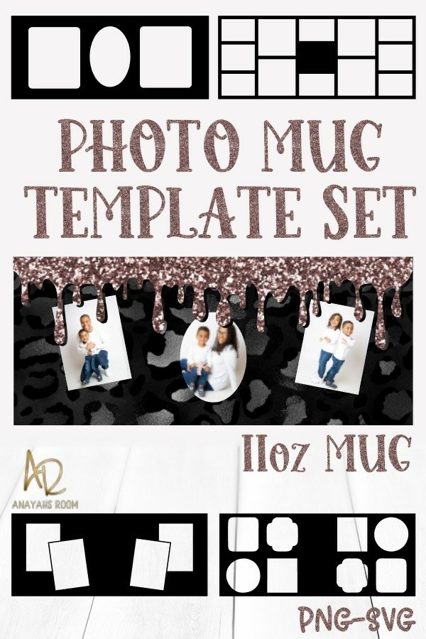 Photo Mug Template Set. Create Your Own