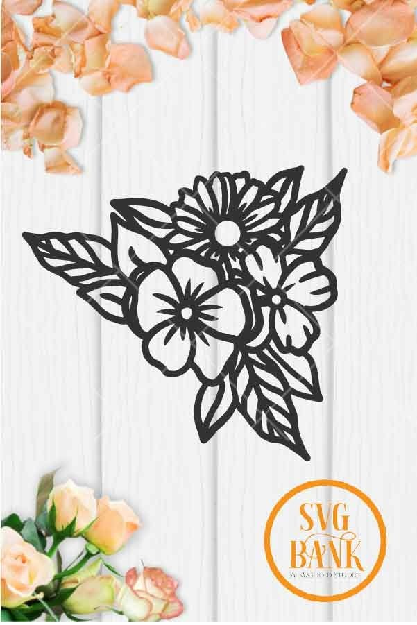 Flower Corner SVG, Flower border SVG, Flower (1265342)