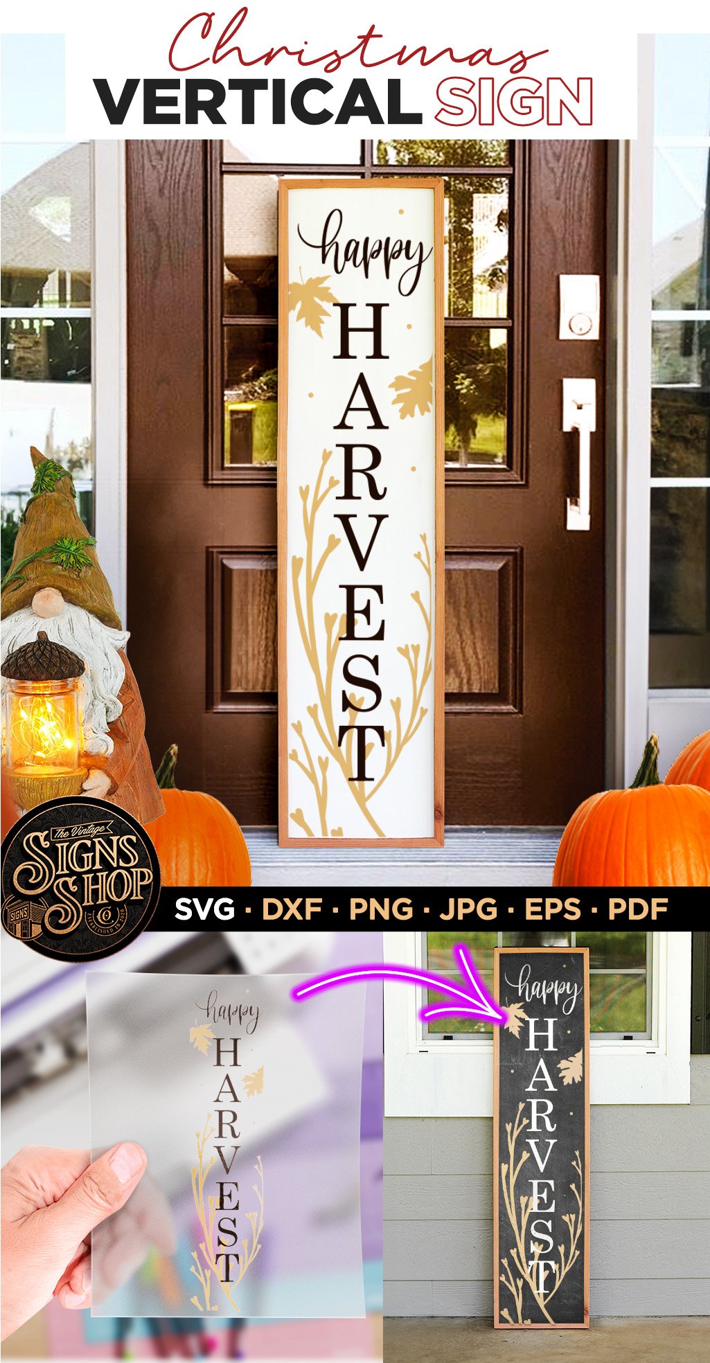 Fall and Autumn SVG Vertical Signs