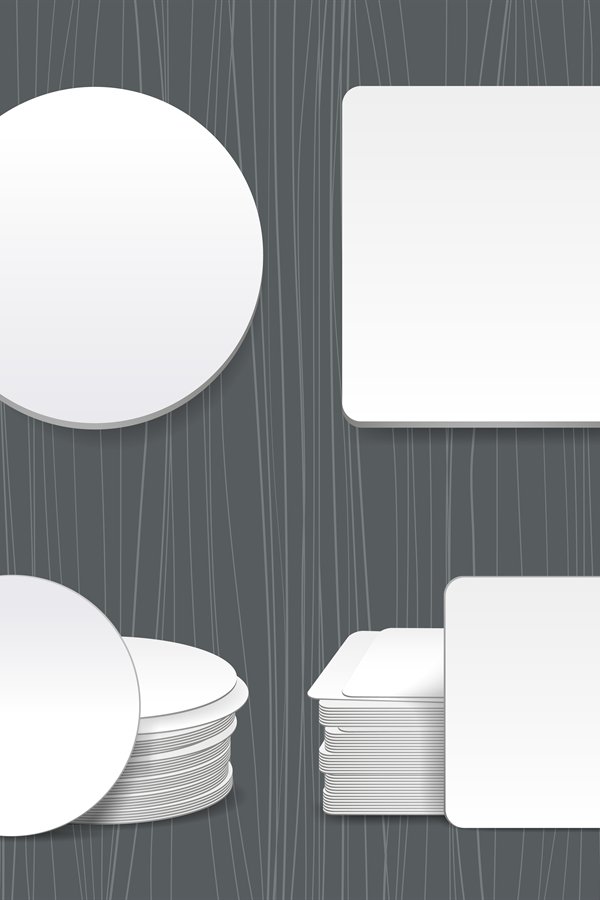 Beer coasters vector