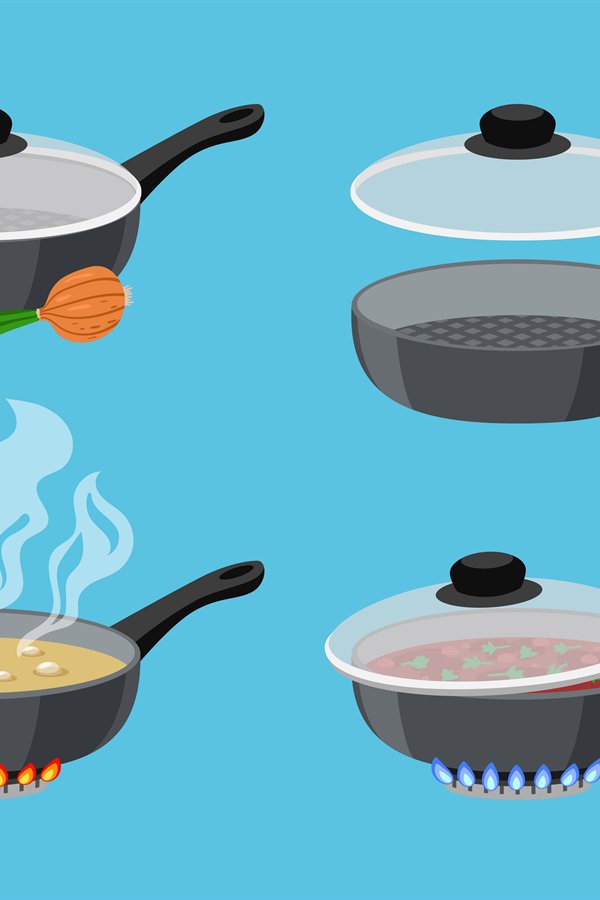 Cartoon cooking pans