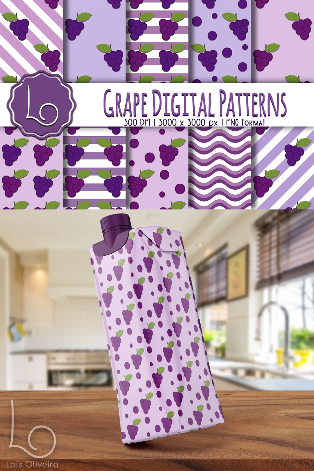10 Grape Digital Patterns