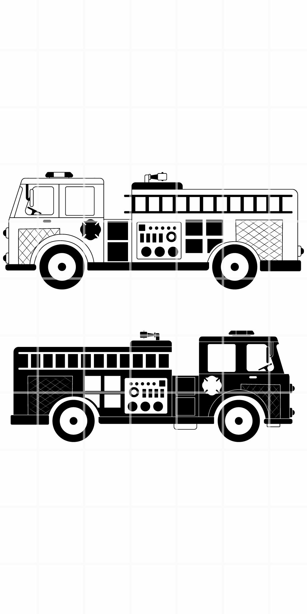 Fire engine SVG. Fire engine png. Fire engine clipart.