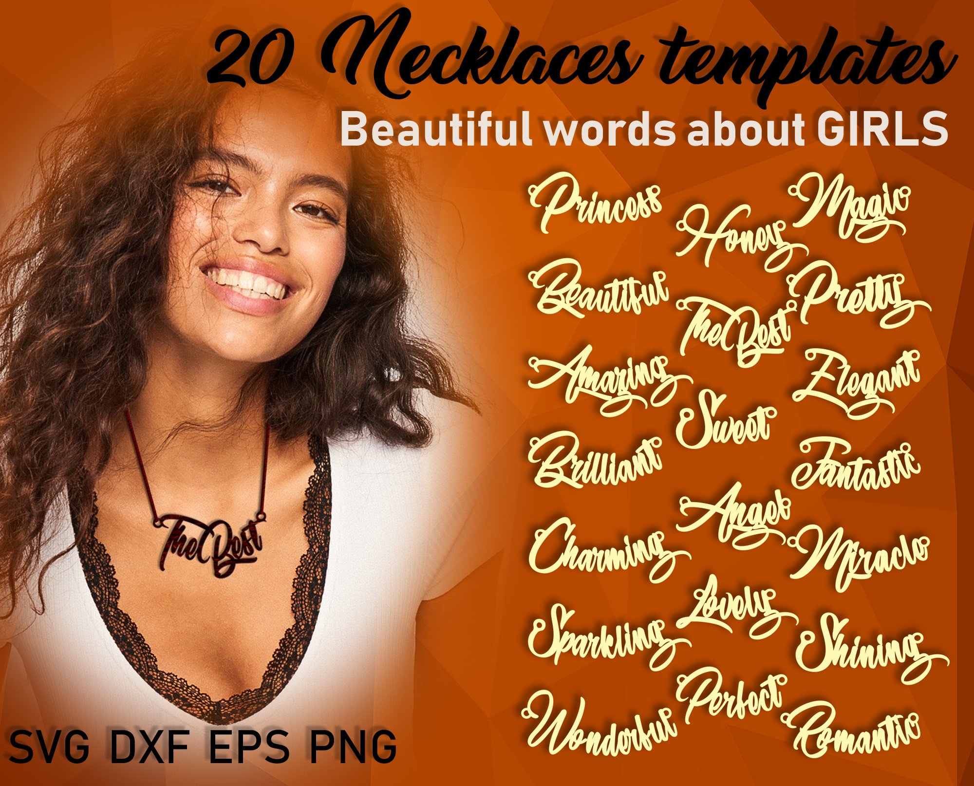 Words necklaces svg Necklaces templates svg