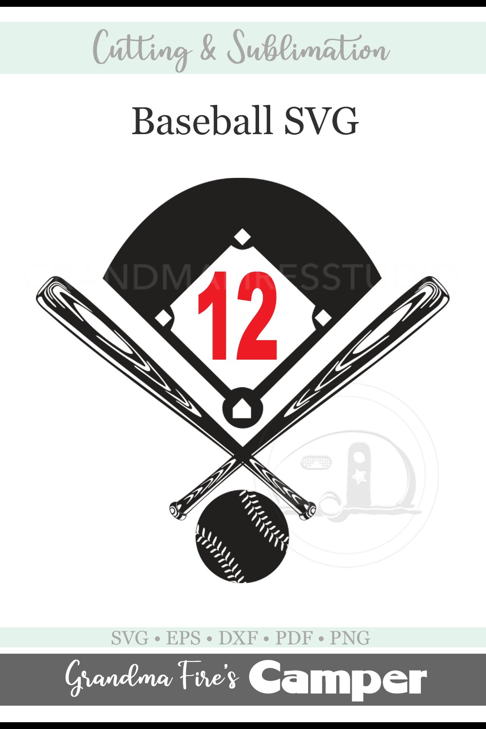 Baseball Diamond SVG, Team ID | PNG Sublimation