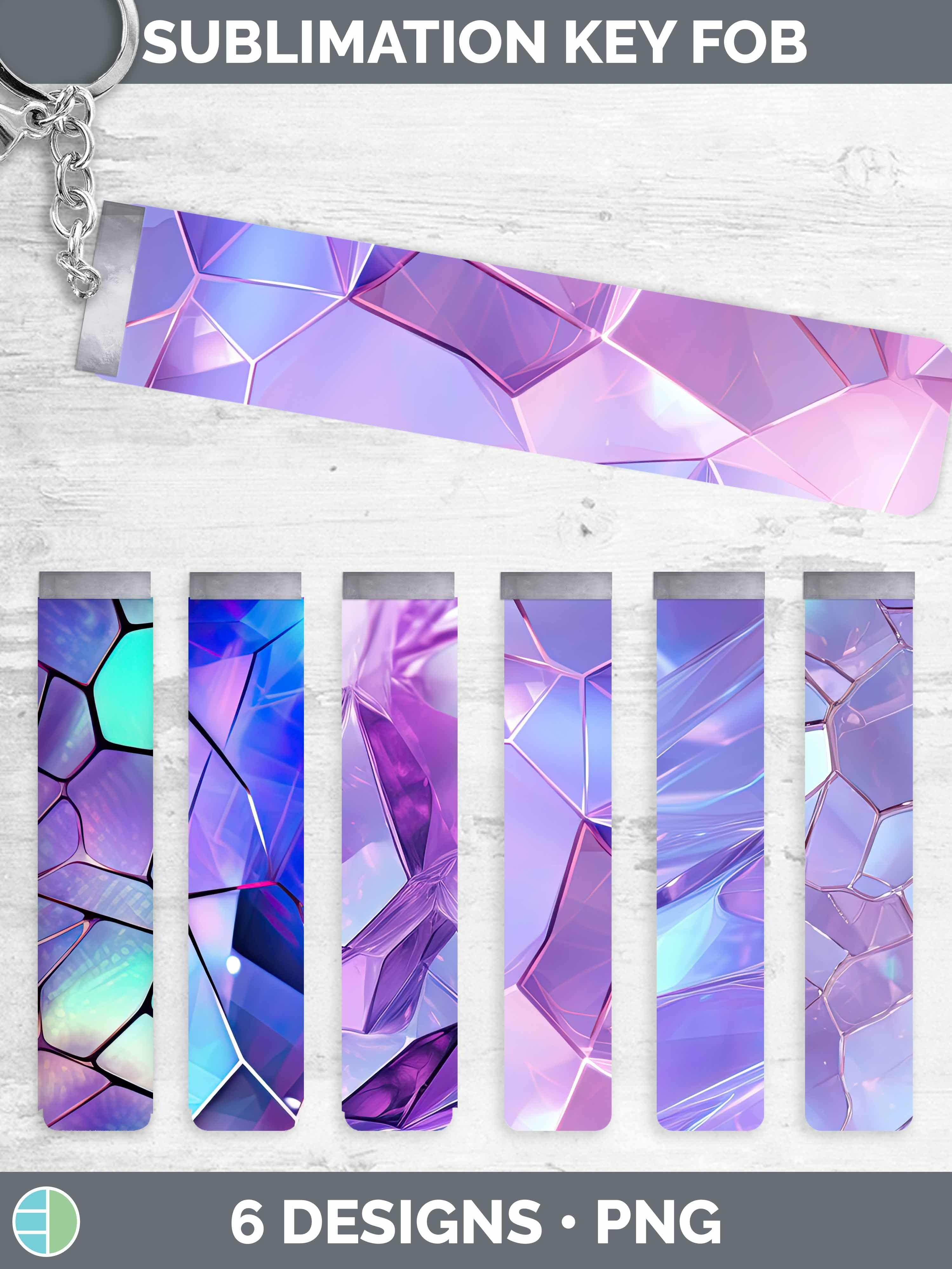 Holographic Purple Key Fob | Bundle Wristlet Designs