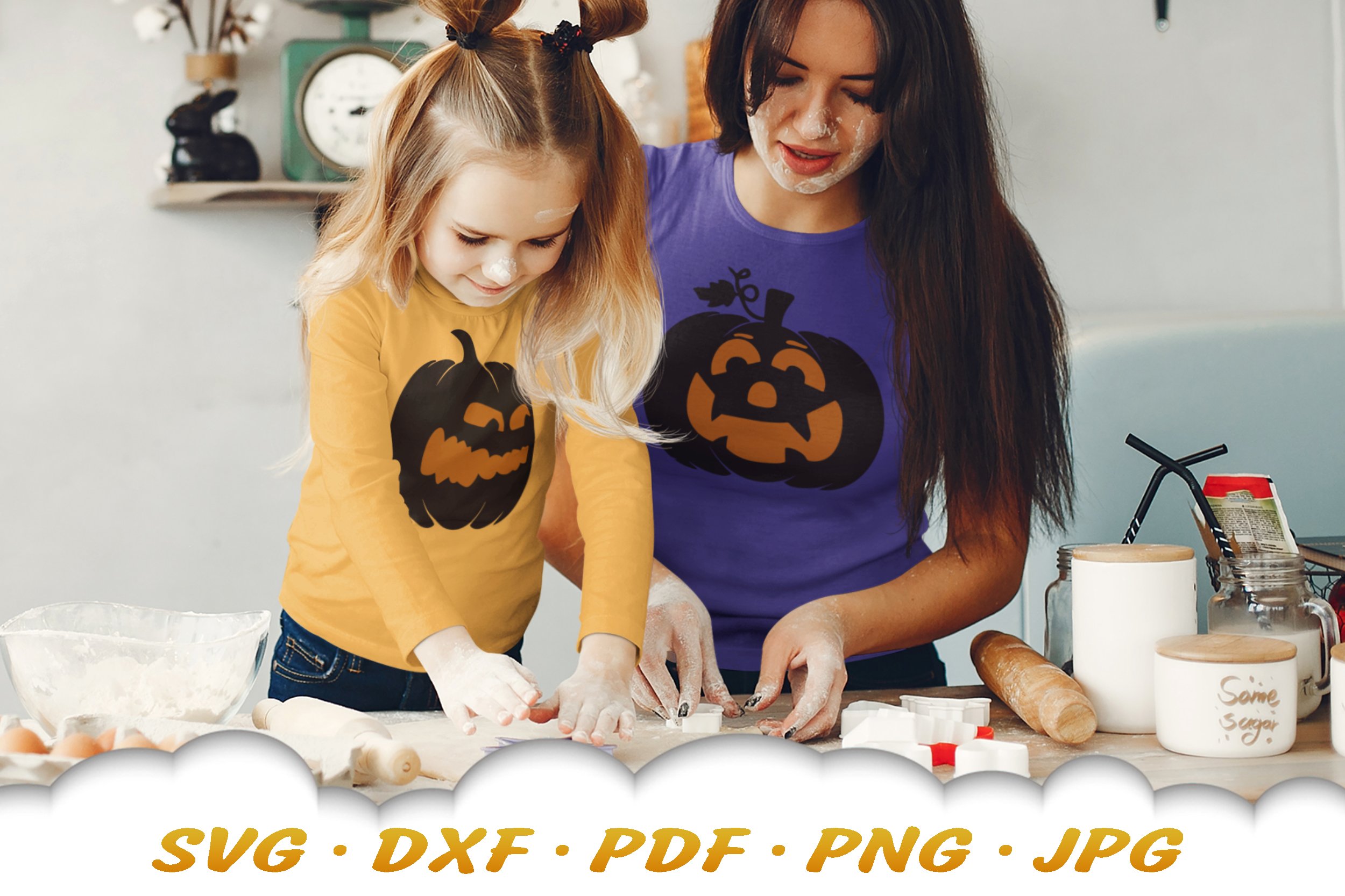 Halloween Jack O'Lantern SVG DXF Cut Files Bundle