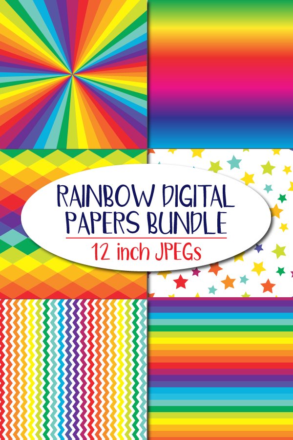 Rainbow Sublimation Background, Rainbow Digital (316244)
