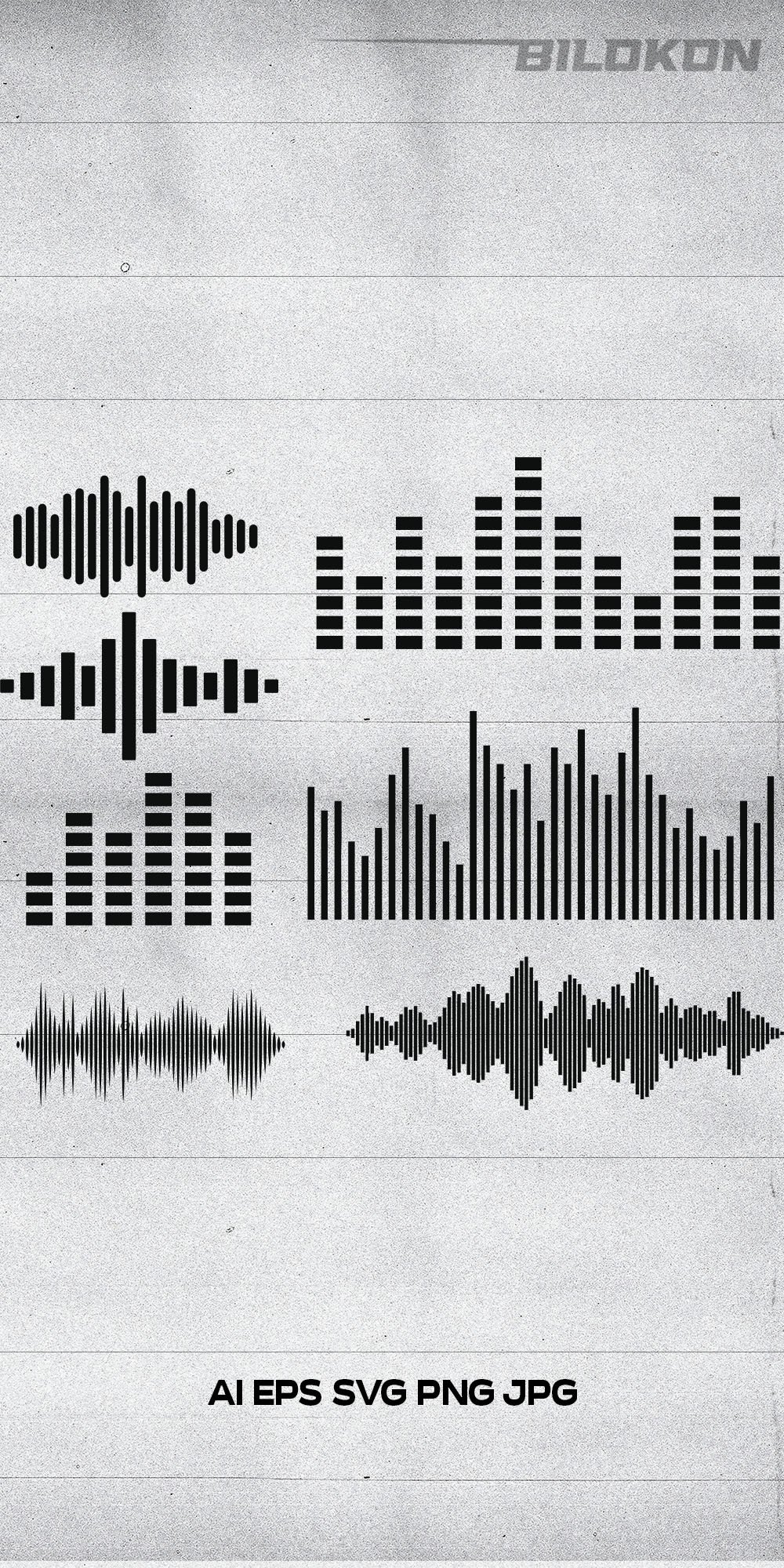 Sound waves set icon, SVG Vector