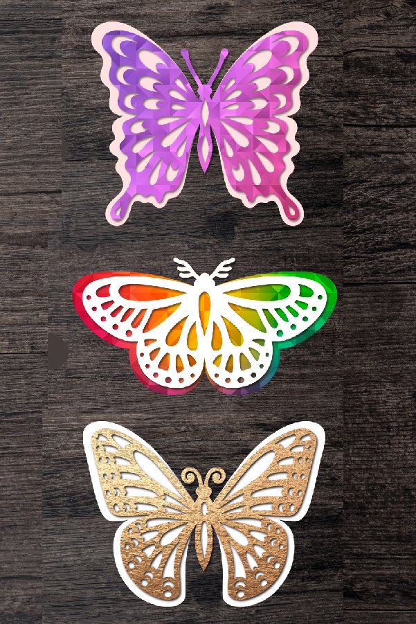 3d layered Butterfly svg bundle for Cutting Machines.