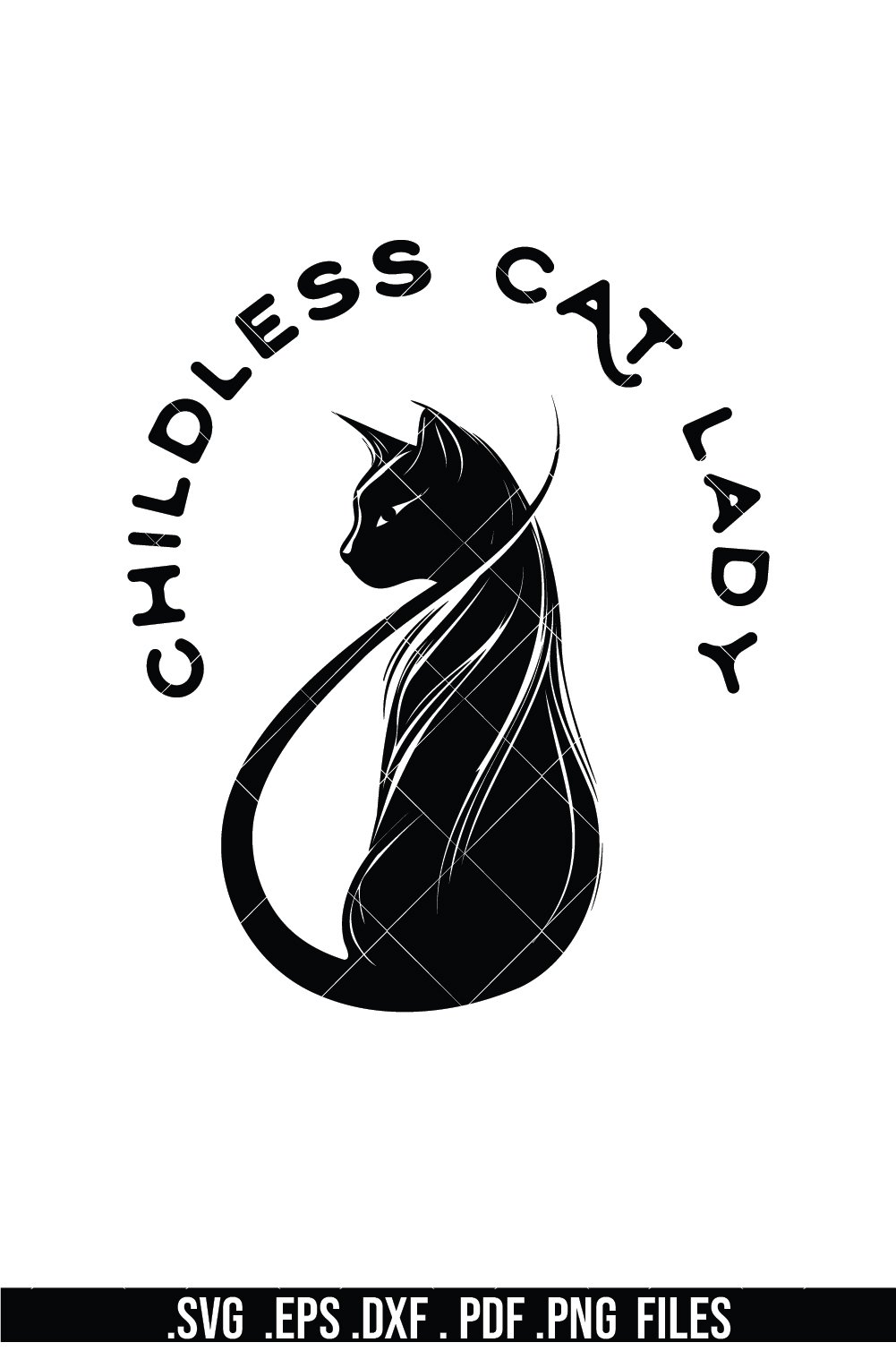 Childless Cat Lady Quote svg, cat Lover SVG Cat Silhouette