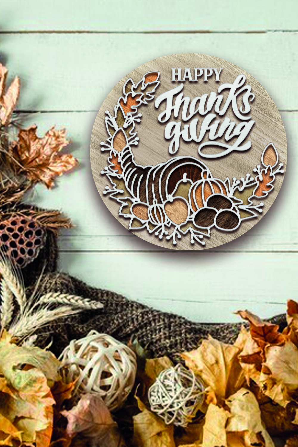 Thanksgiving Day Multilayer Cut Template