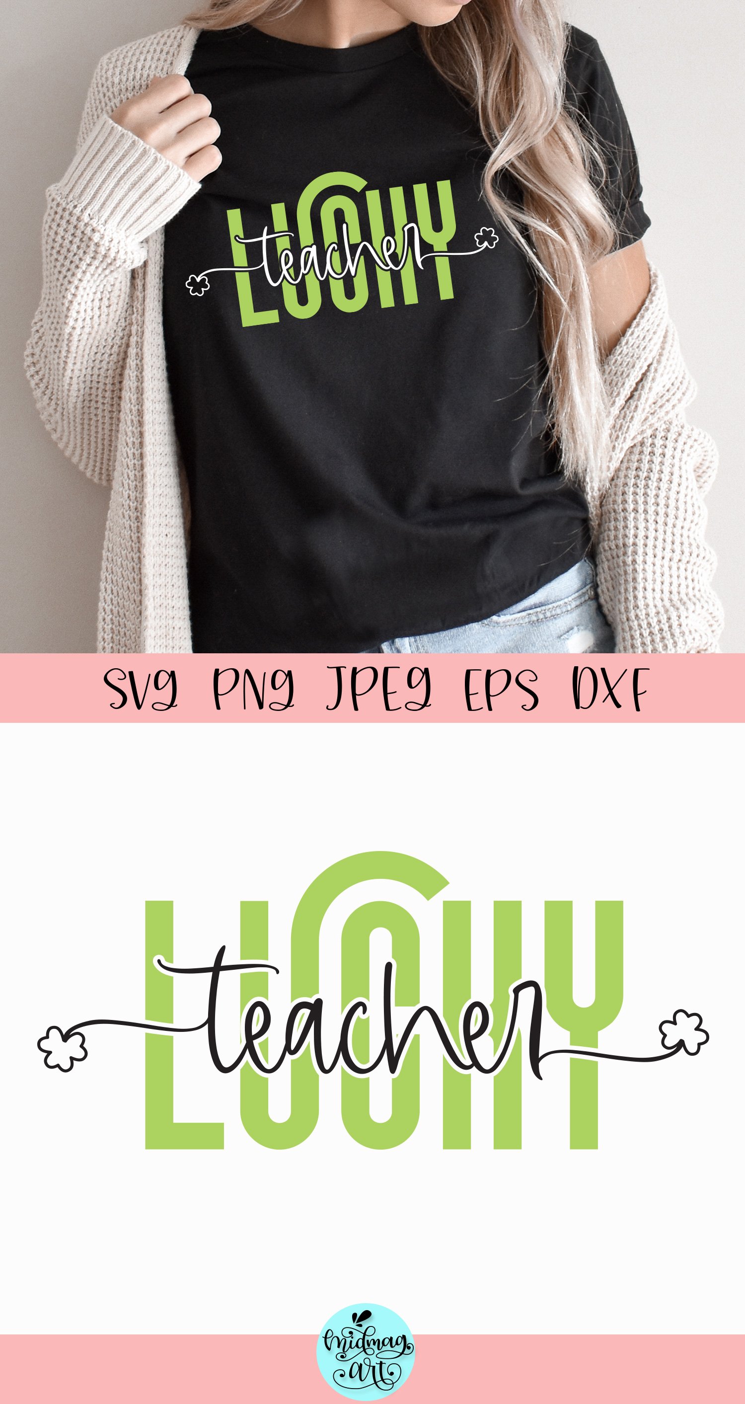 Lucky teacher svg, St. Patrick's day svg (1806335)