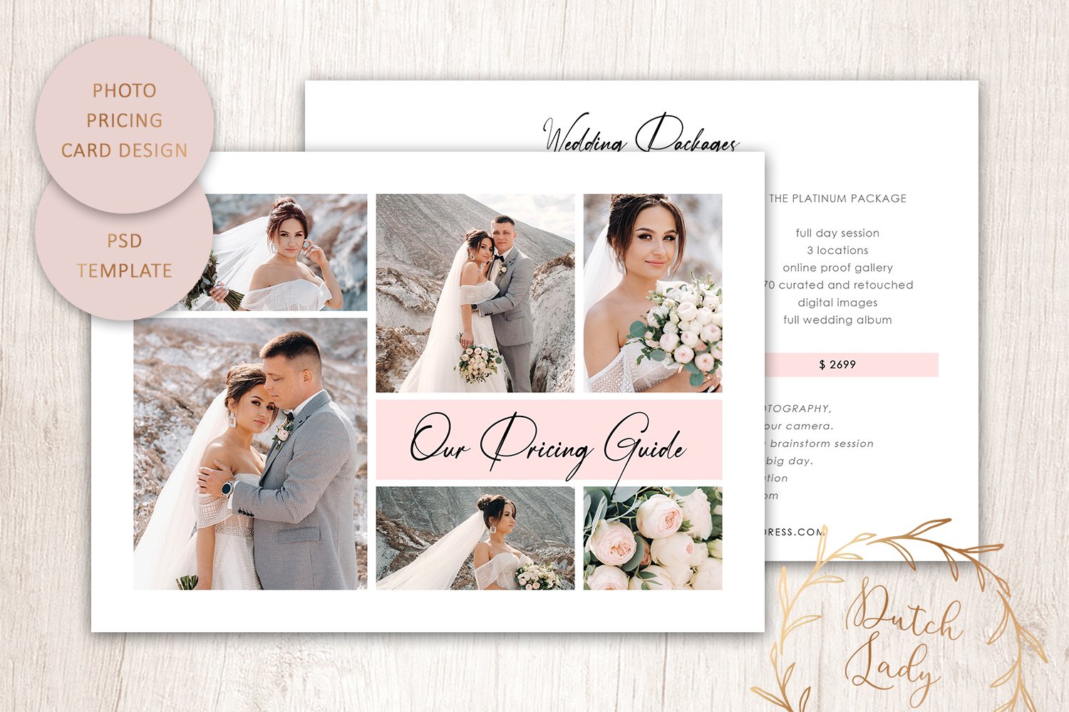 PSD Photo Price Card Template - Design #22