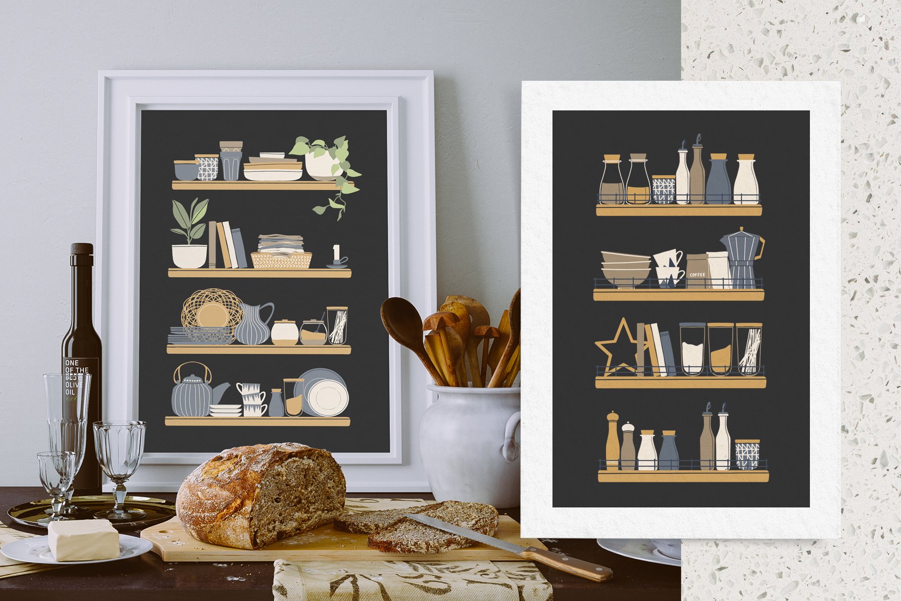 Abstract Kitchen vector clipart