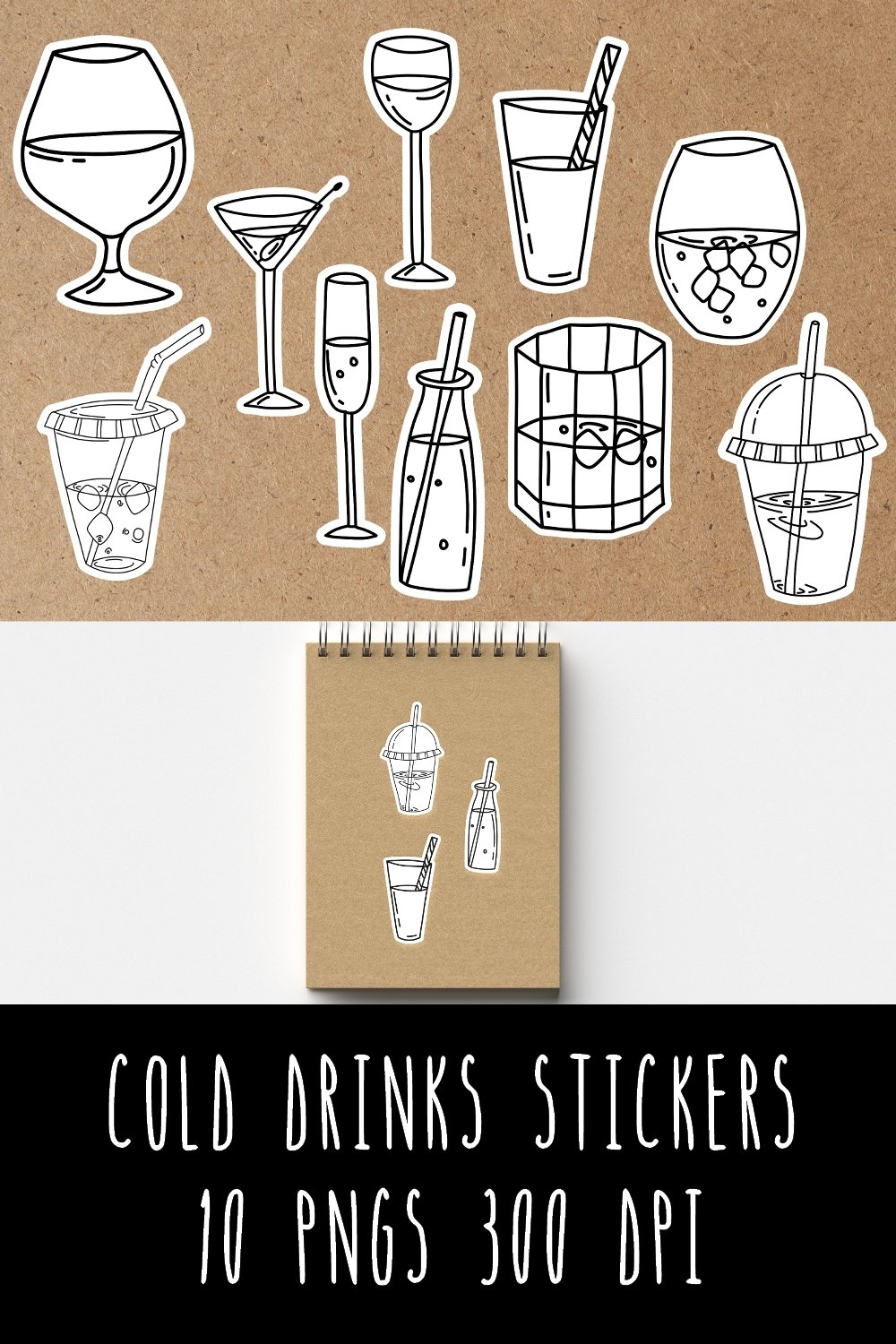 Cold drinks stickers