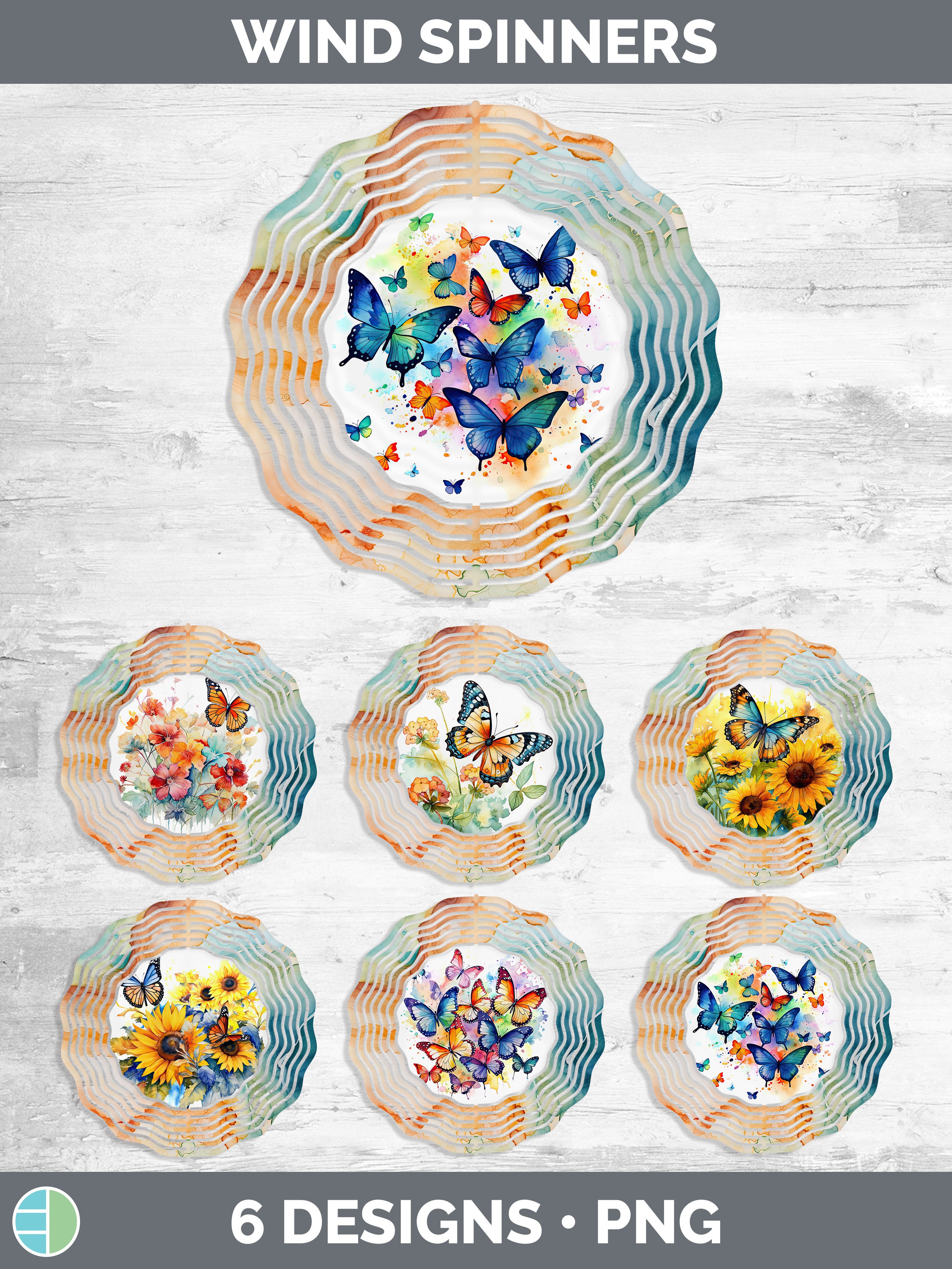 Pretty Butterflies Wind Spinner | Bundle Spinner Designs