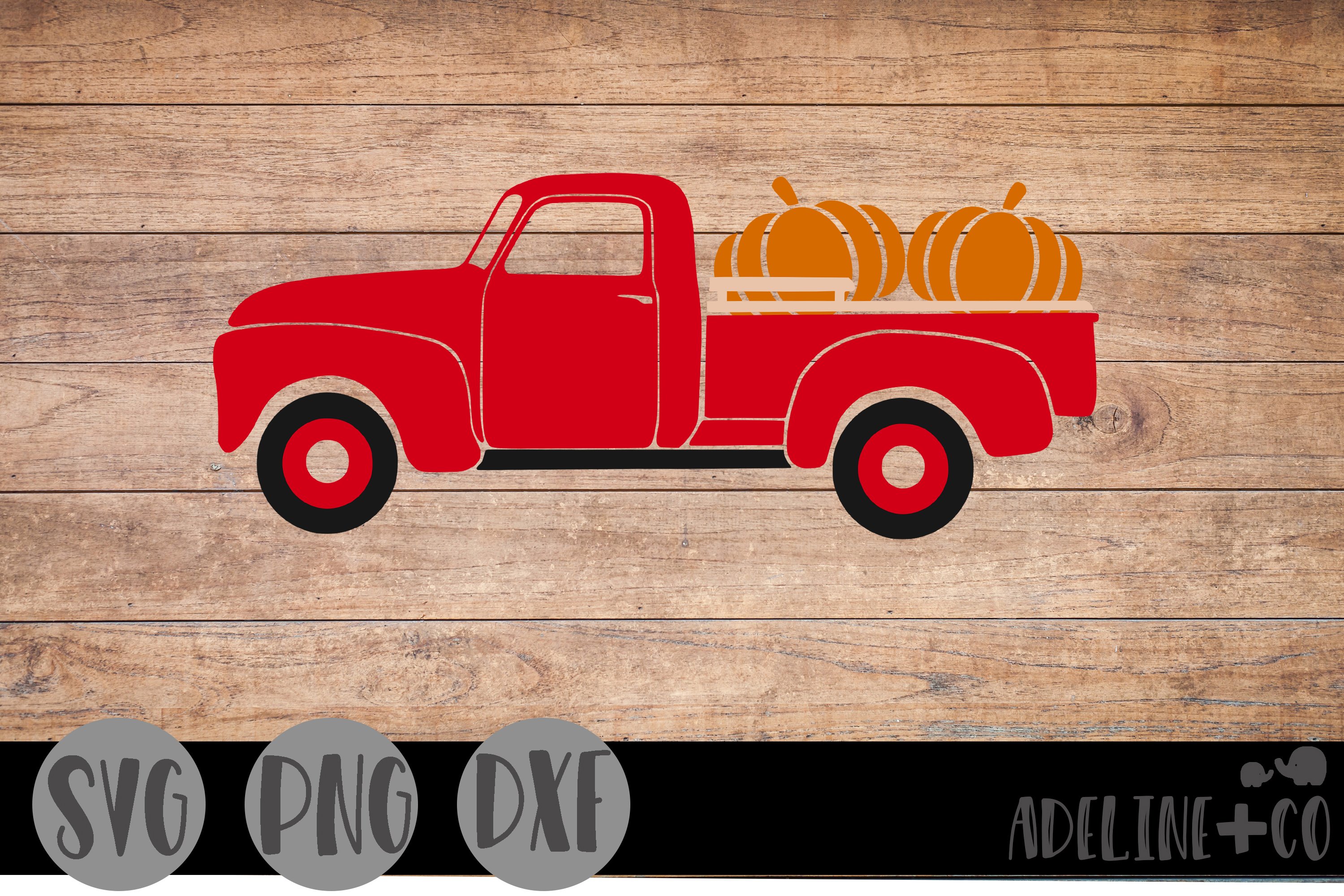 Farmtruck, fall edition, SVG, PNG, DXF