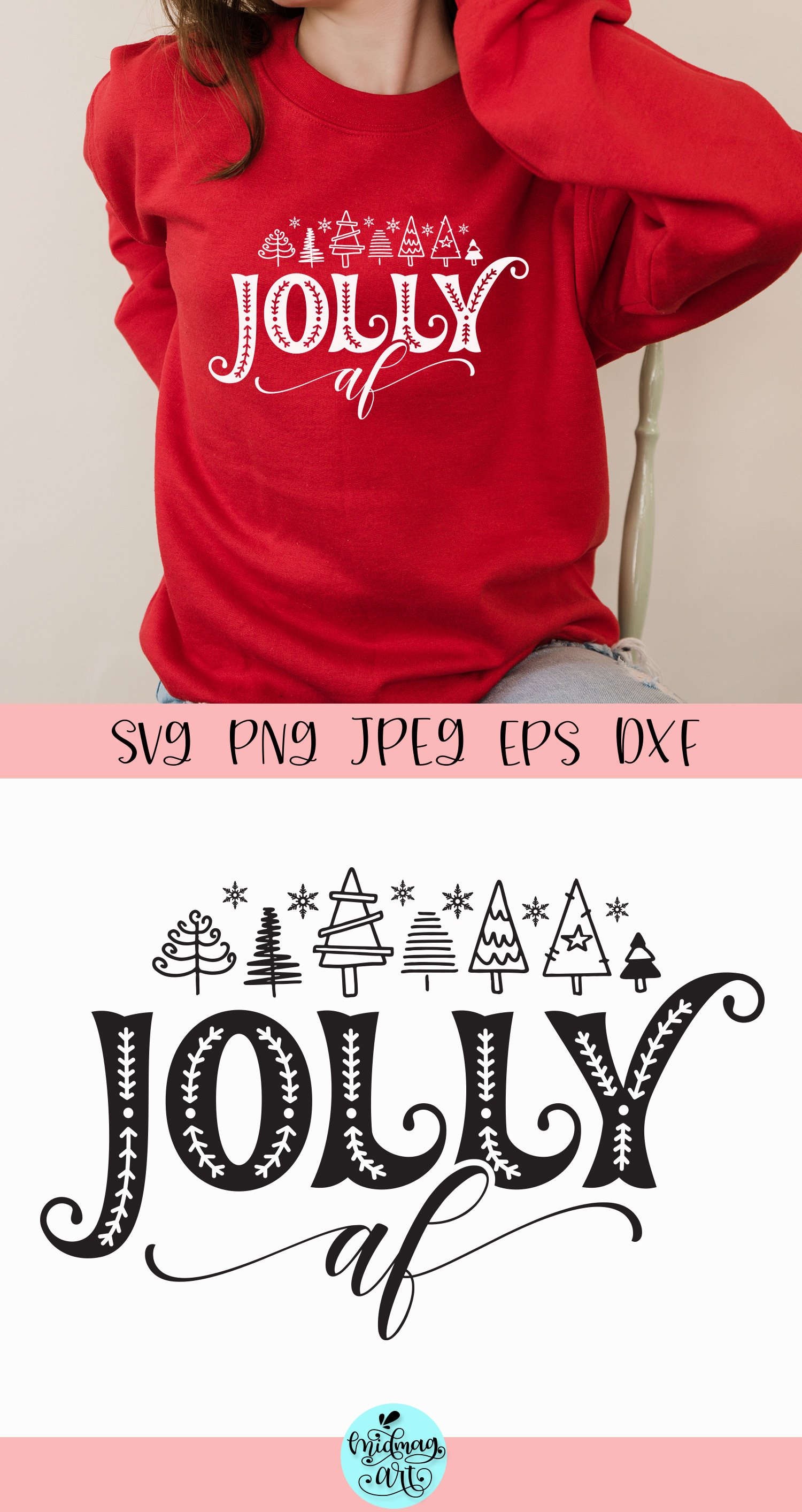 Jolly af svg, christmas cut file (2260670)