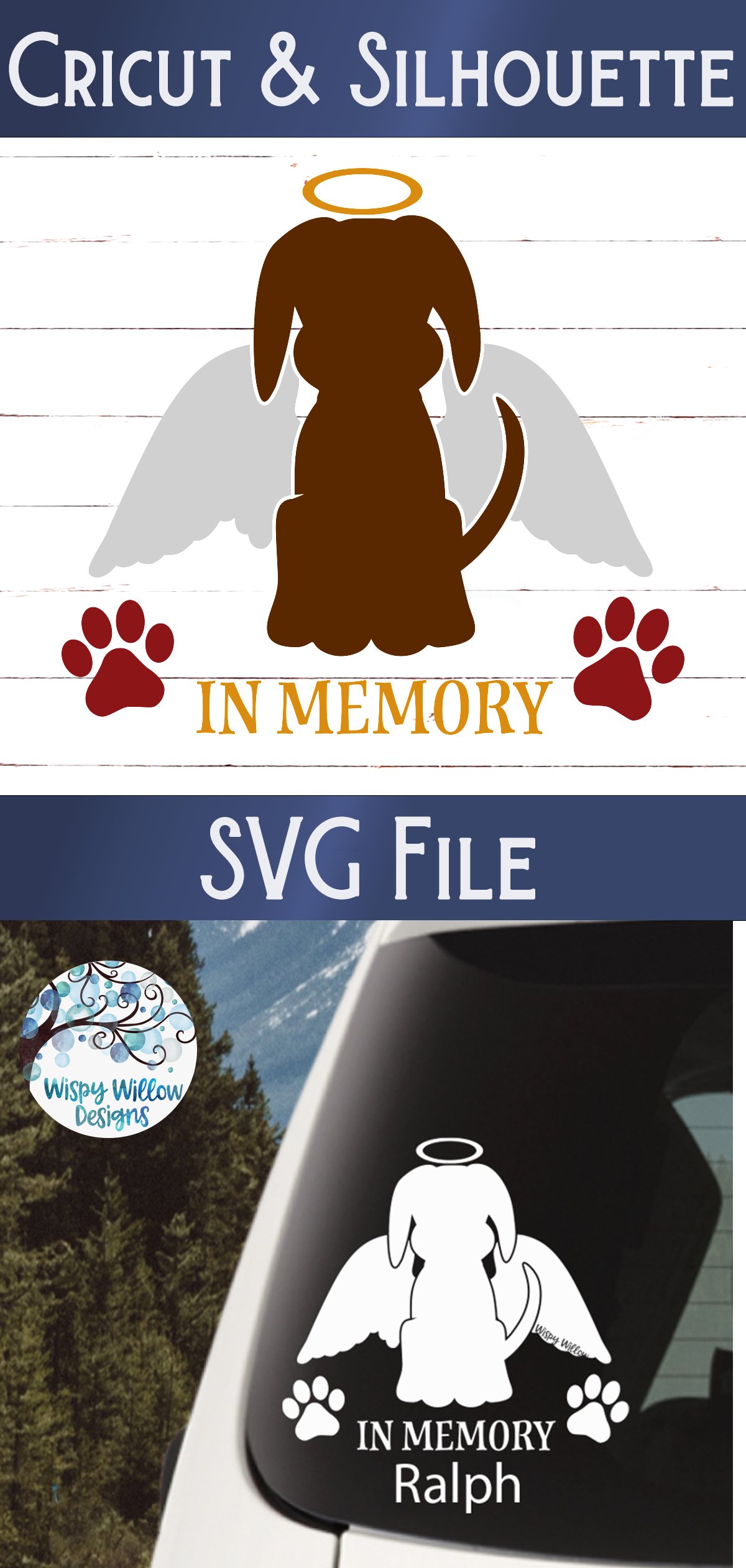 In Memory Dog SVG