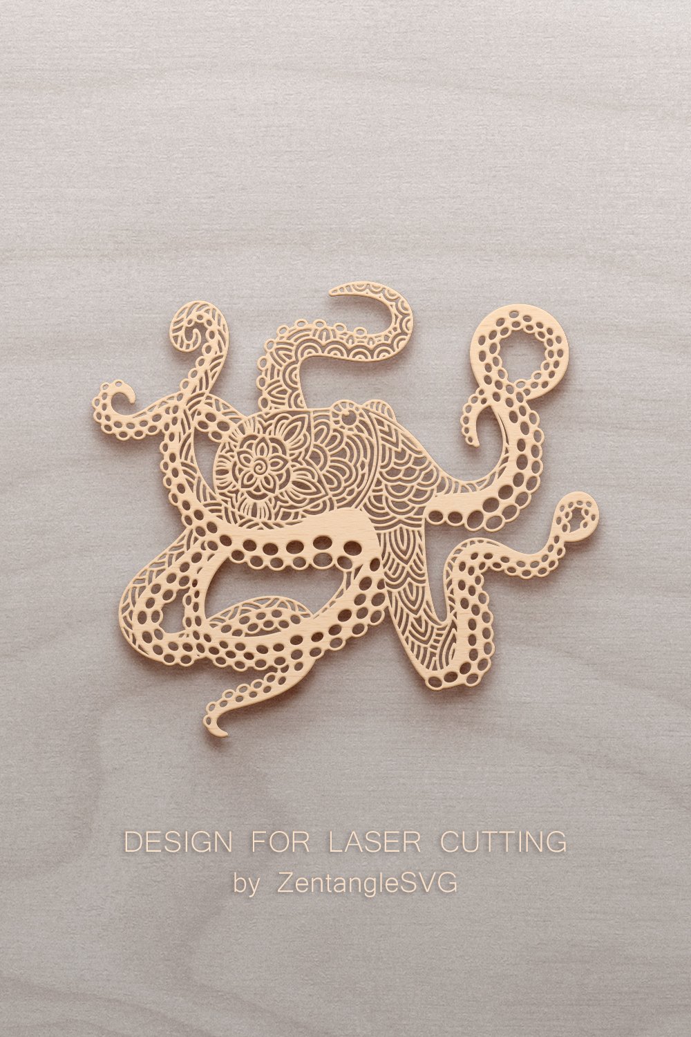 Octopus SVG DXF Laser cut files, Octopus Mandala Zentangle