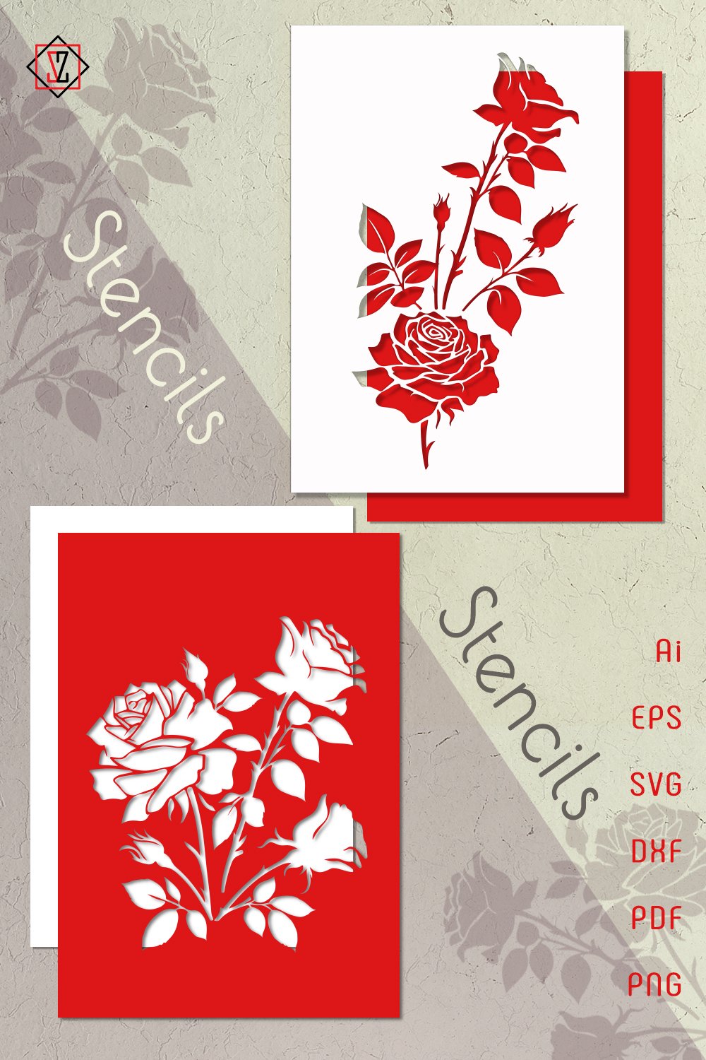 Rose stencils.