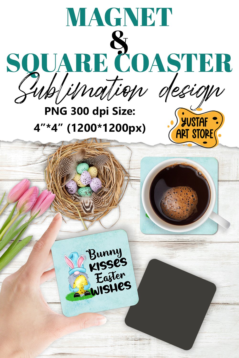 Easter magnet sublimation/Easter coaster (3547247)
