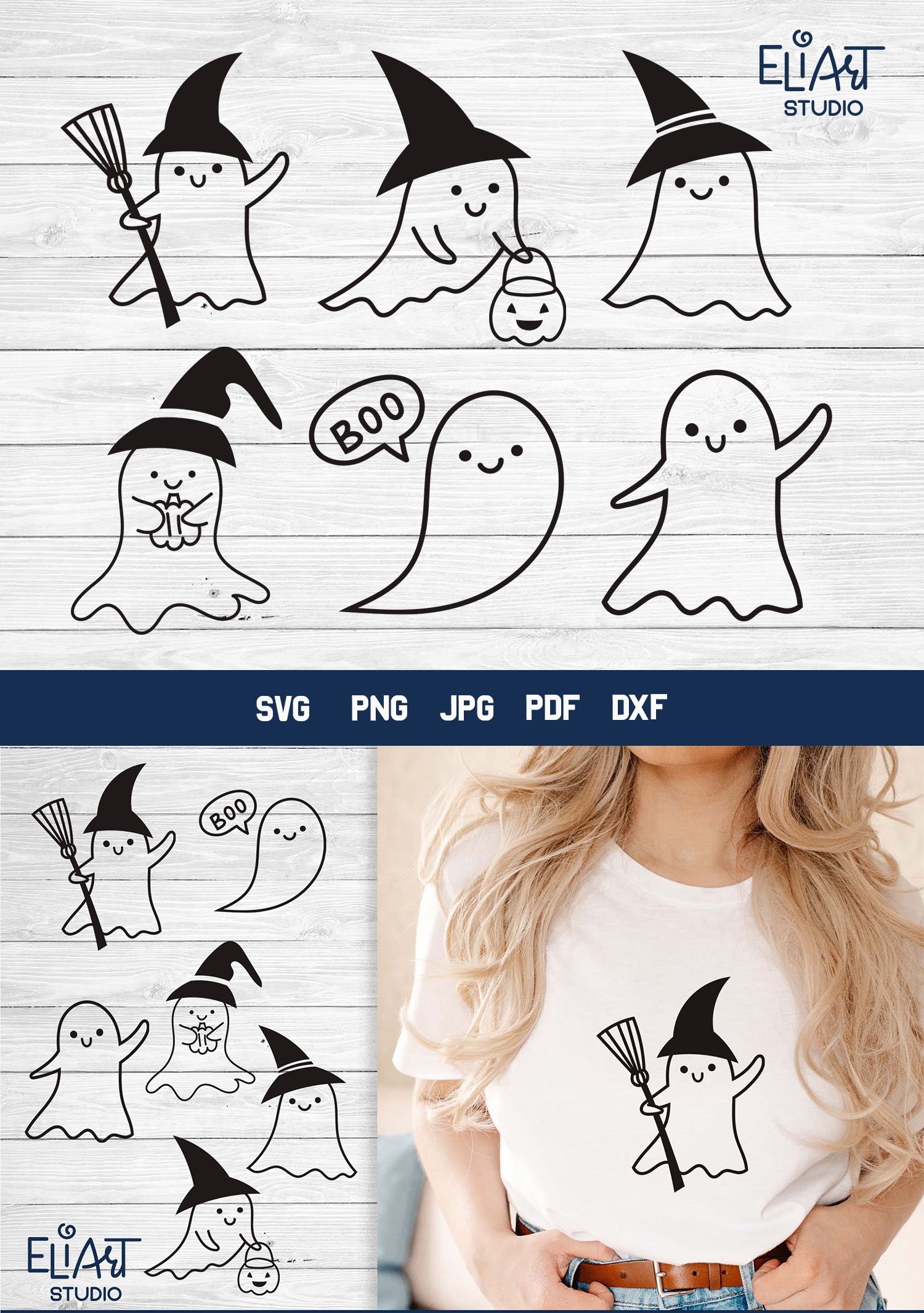Cute Ghost SVG | Halloween Ghost SVG Bundle
