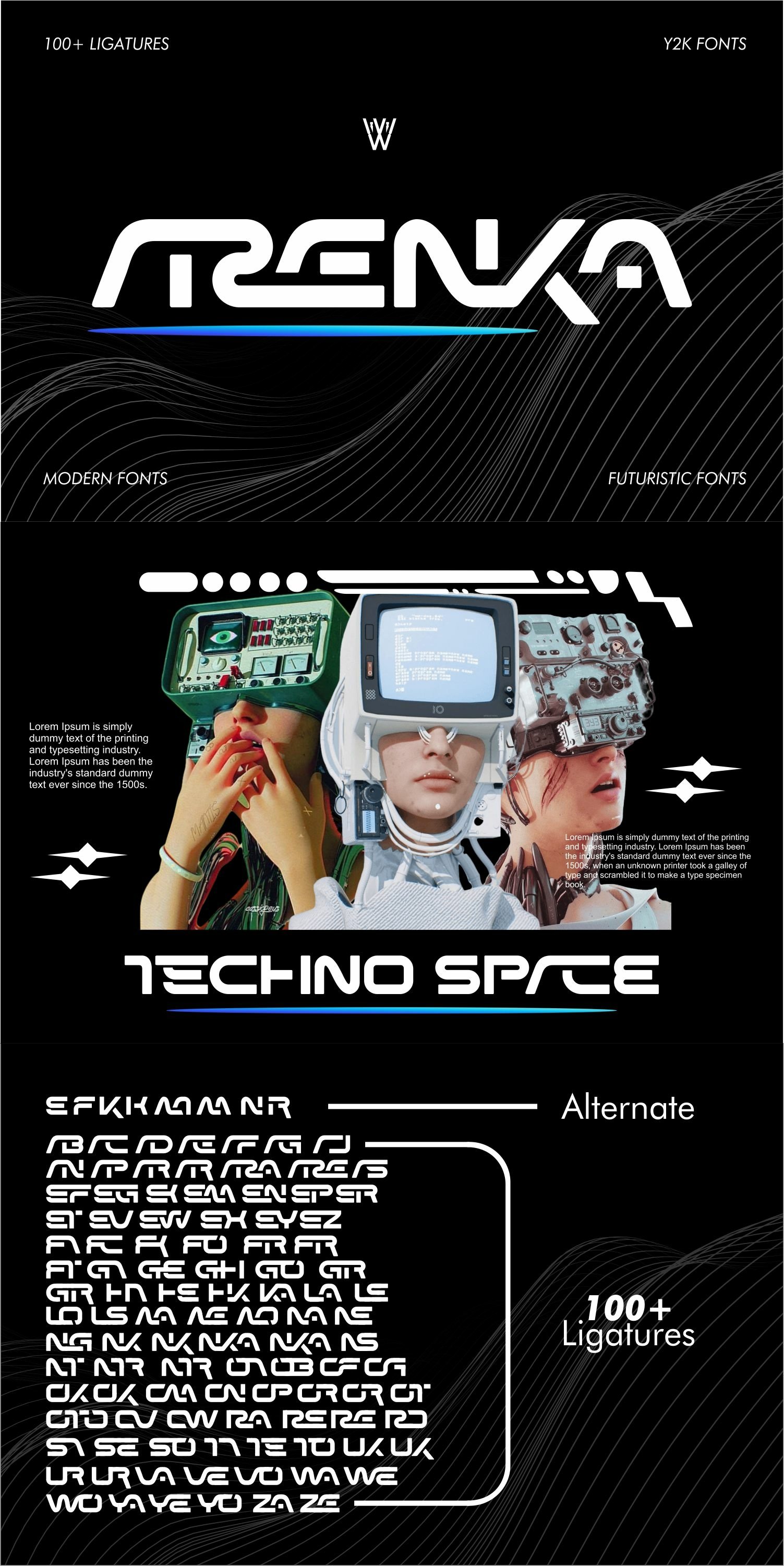 Arenka | Futuristic Font | Y2k Evolution Font