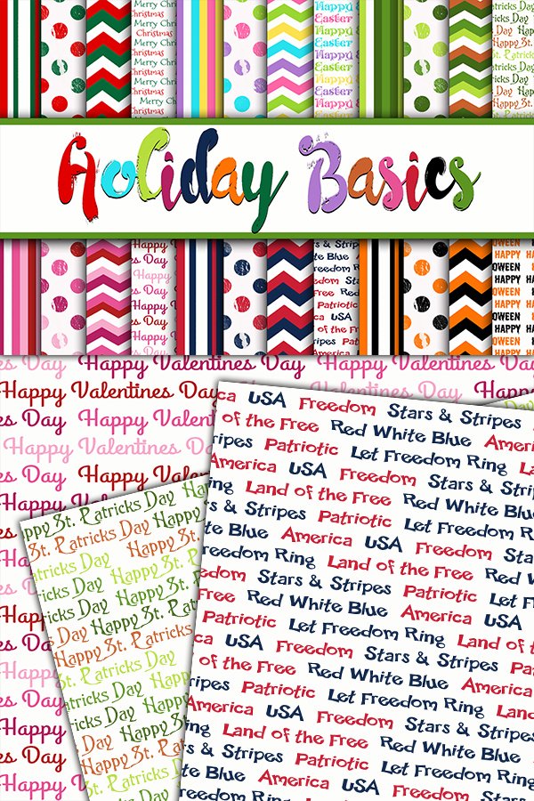 Holiday Basics Digital Paper