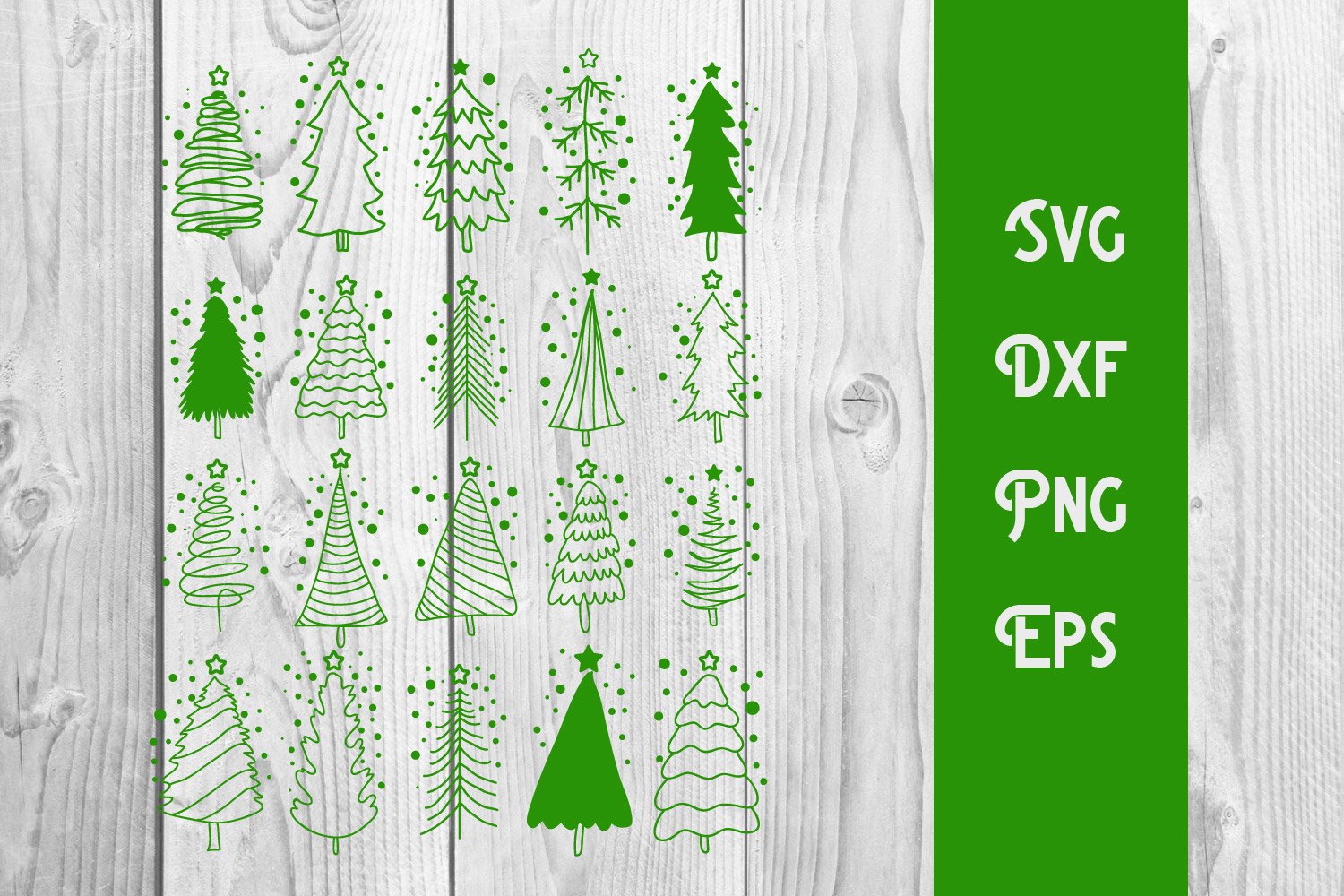 Christmas Tree handdrawn cut file