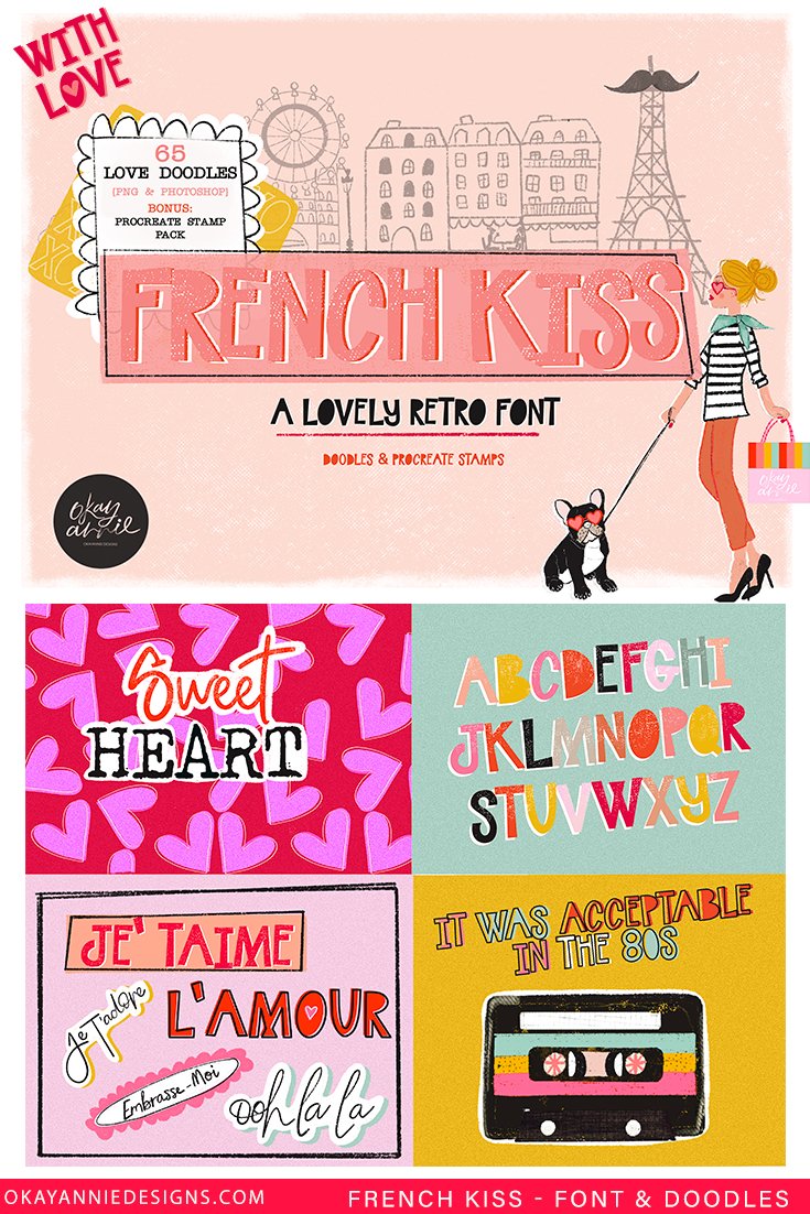 French Kiss - A Retro Font