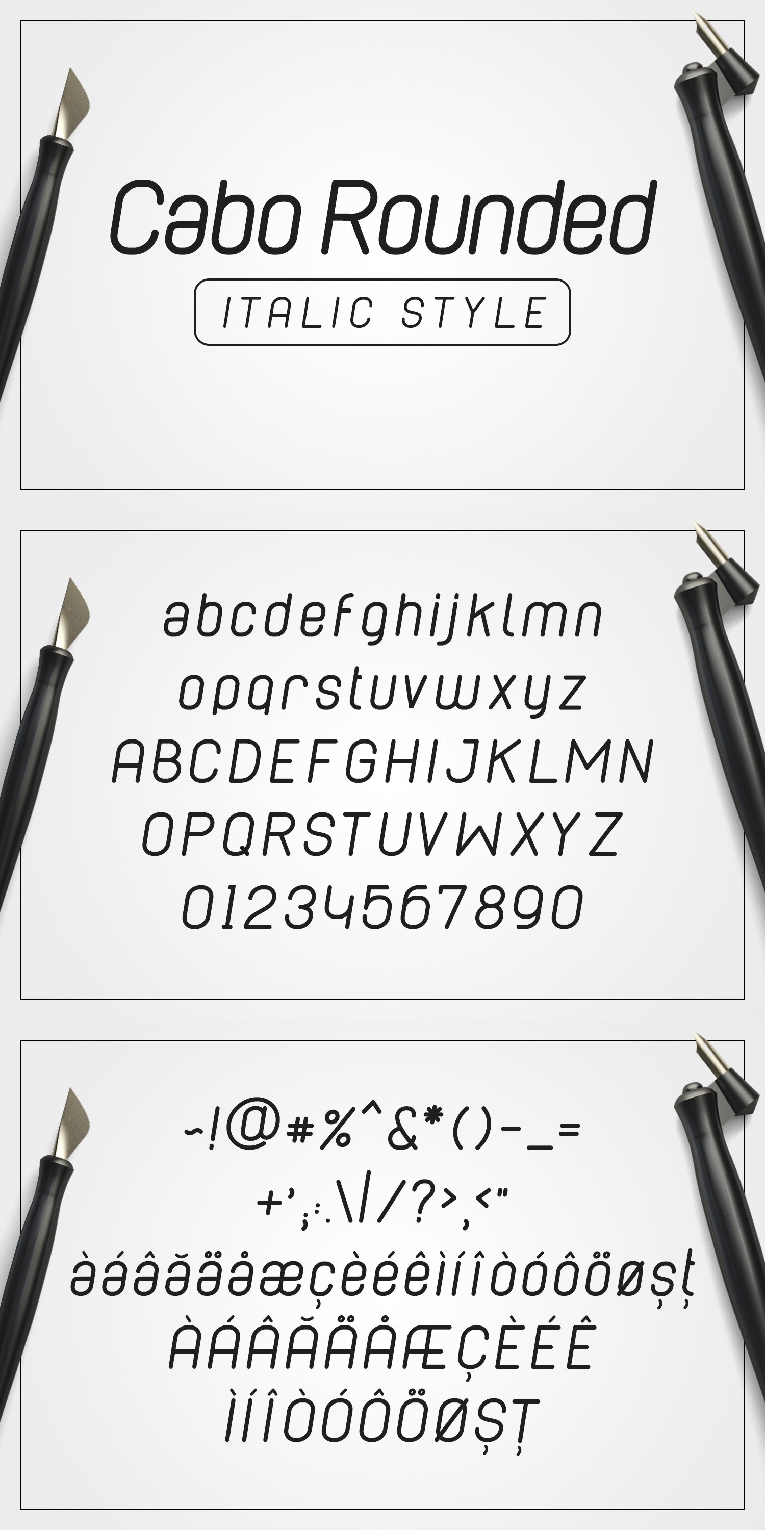 Cabo Rounded Italic Font