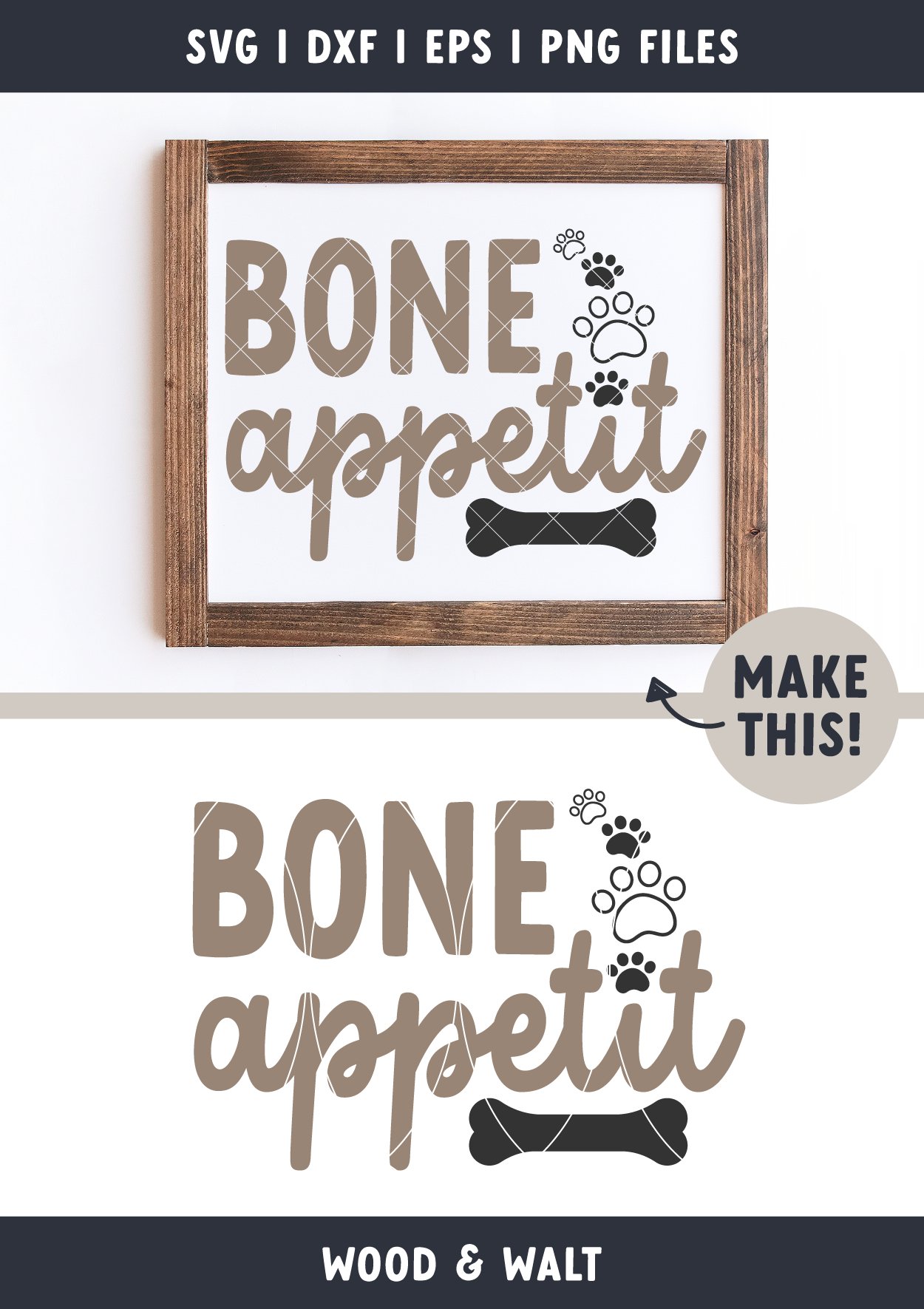 Bone Appetit SVG | Dog Sign Cut File