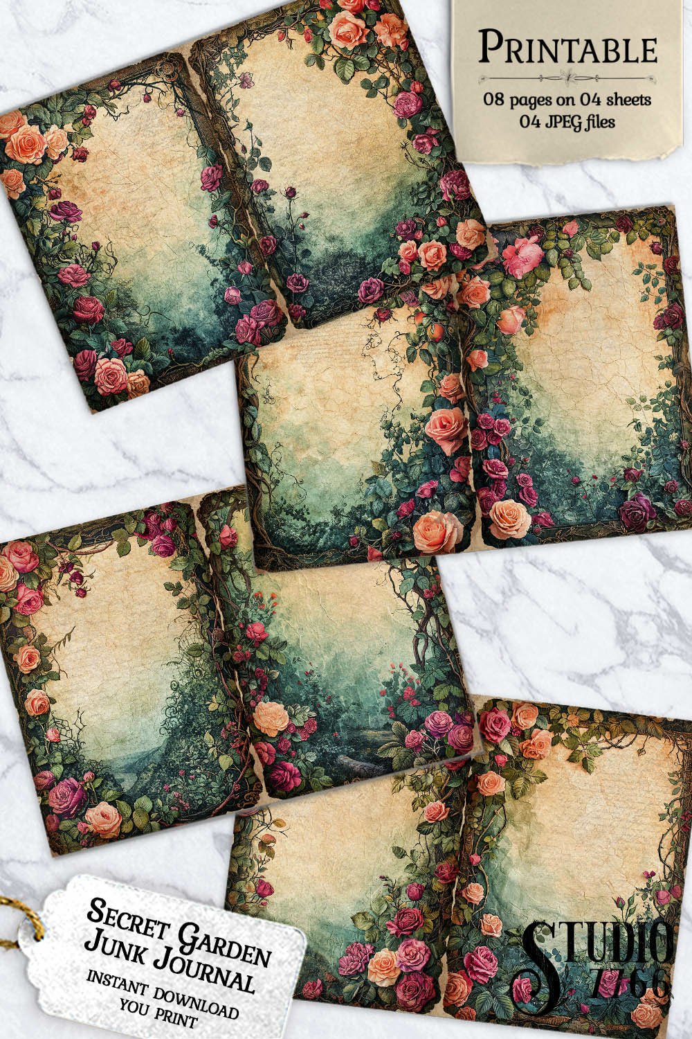 Secret Garden Junk Journal Pages (3357586)