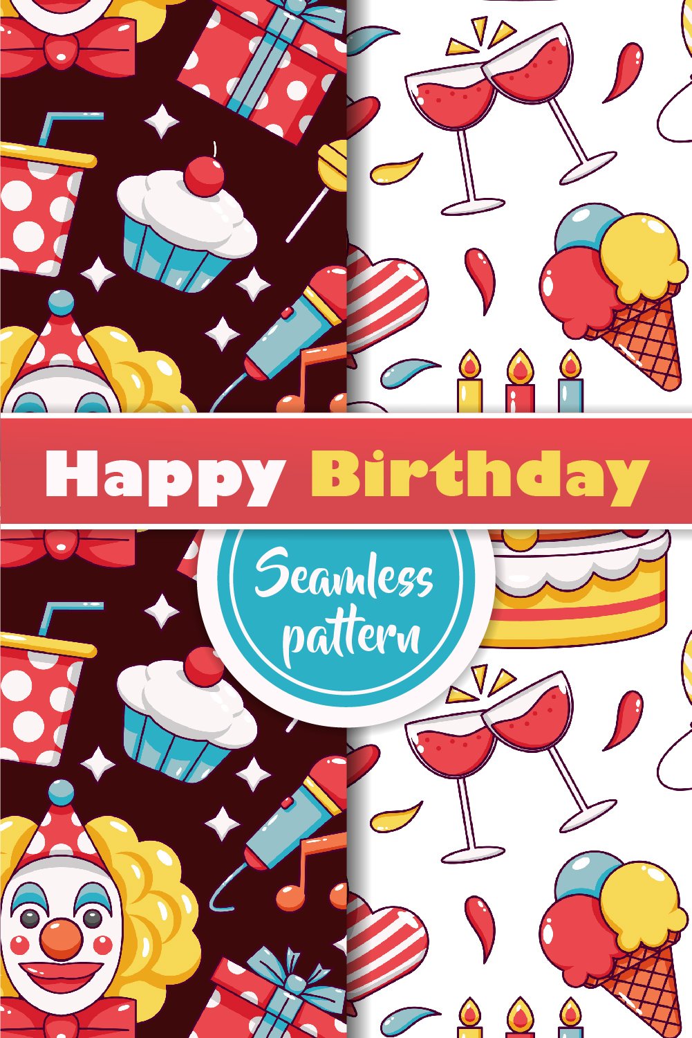 Happy Birthday seamless pattern (2416320)