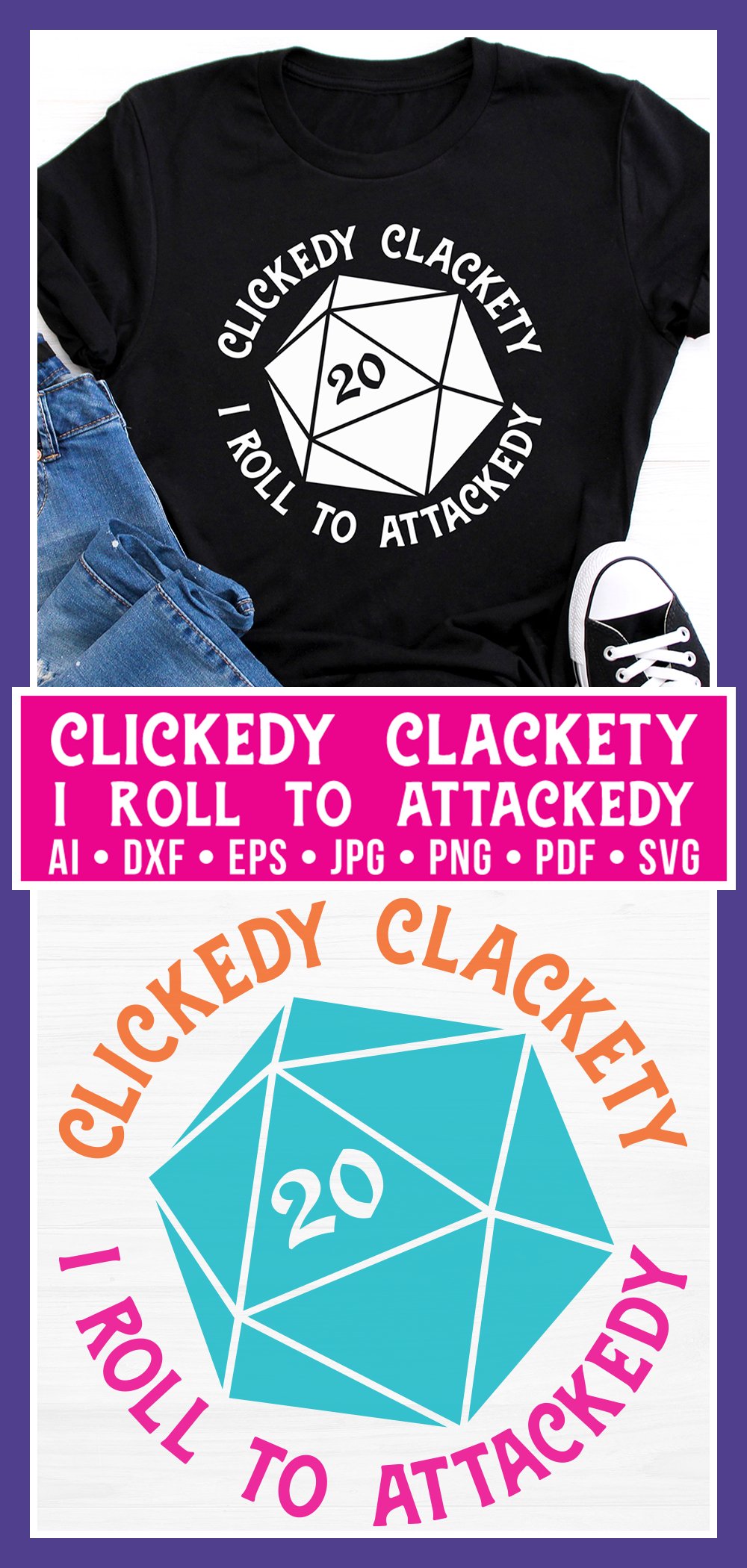 Clickedy Clackety I roll to attackedy SVG