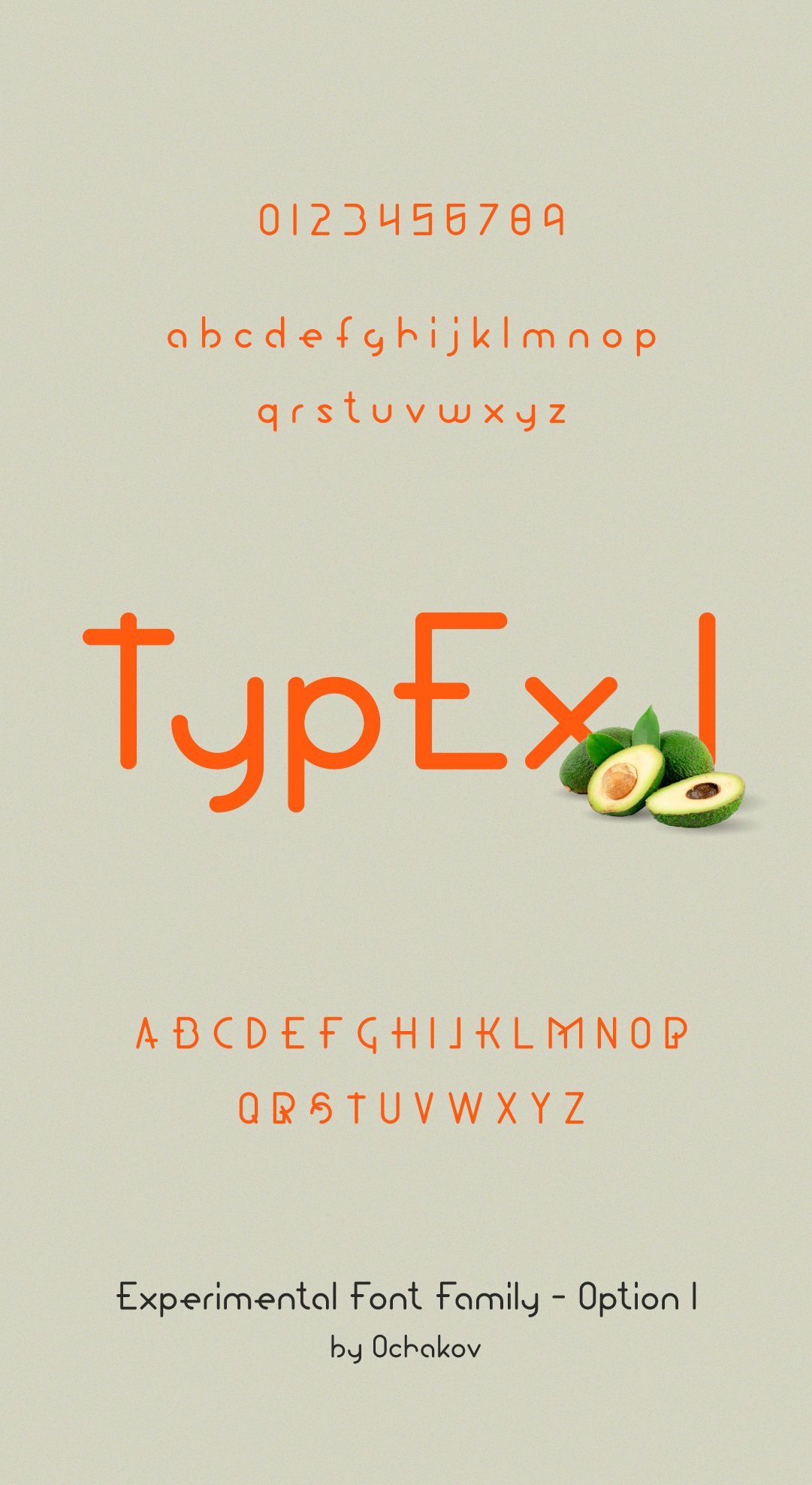 TypEx I font - from experimental font family by Ochakov