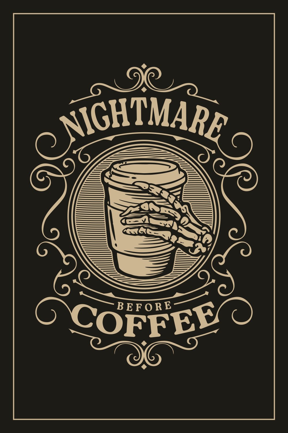 Nightmare Before Coffee I CoffeeLover I Halloween Svg Design