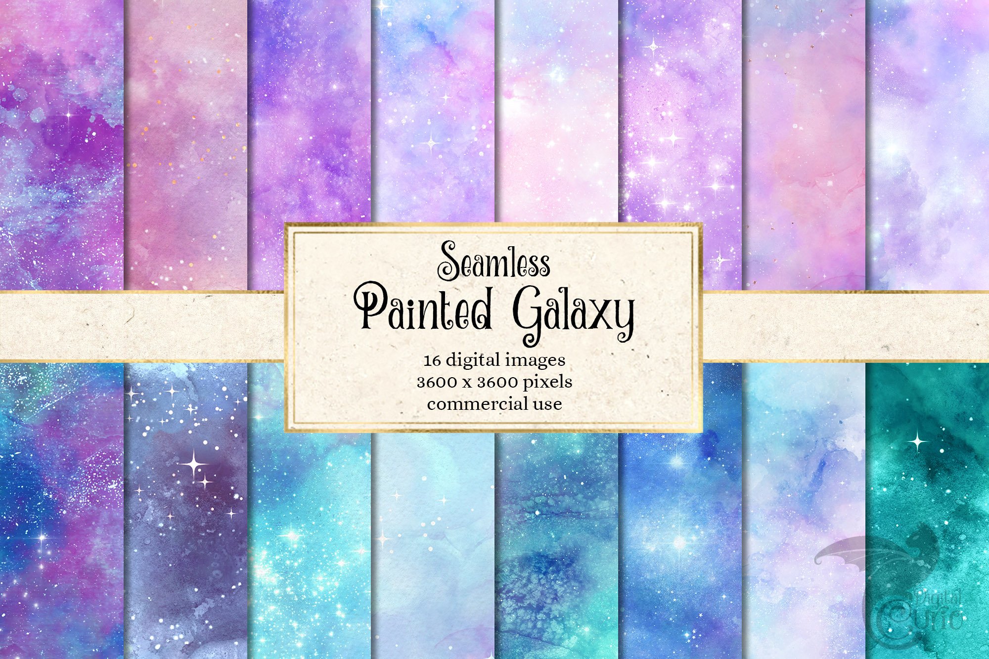 Seamless Painted Galaxy Textures
